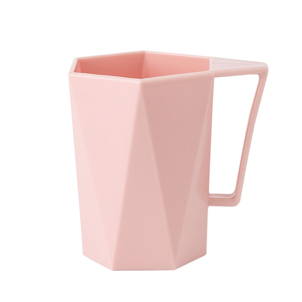 Geometric Bathroom Cups Tumblers with Handles, Unbreakable Reusable ...