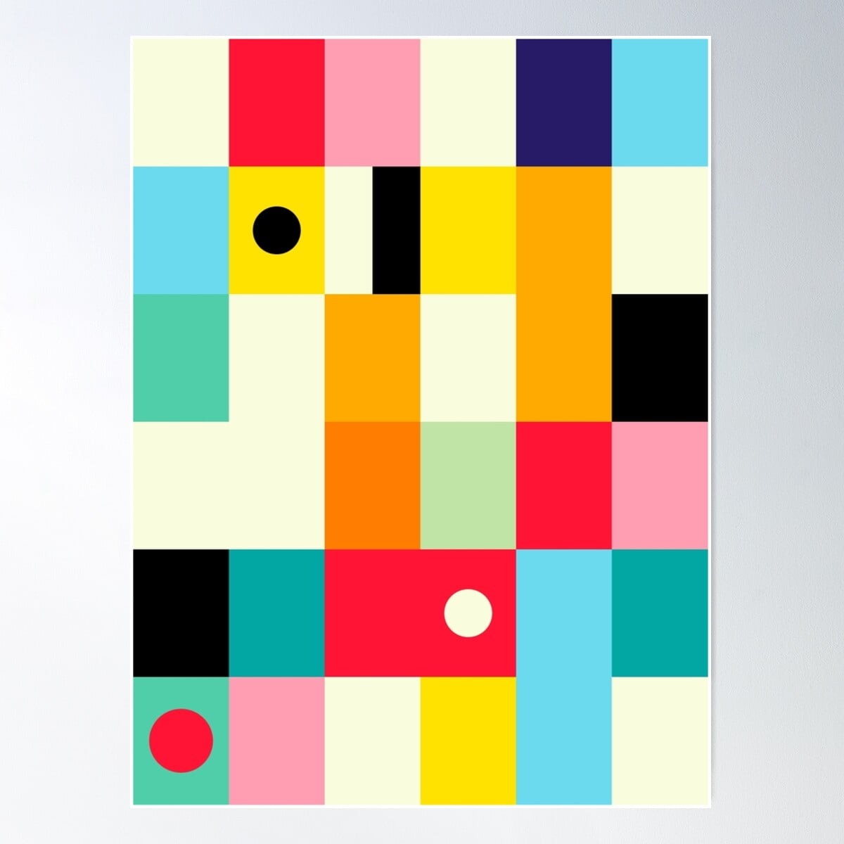 Geometric Bauhaus Pattern | Retro Arcade Video Game | Abstract Shapes ...