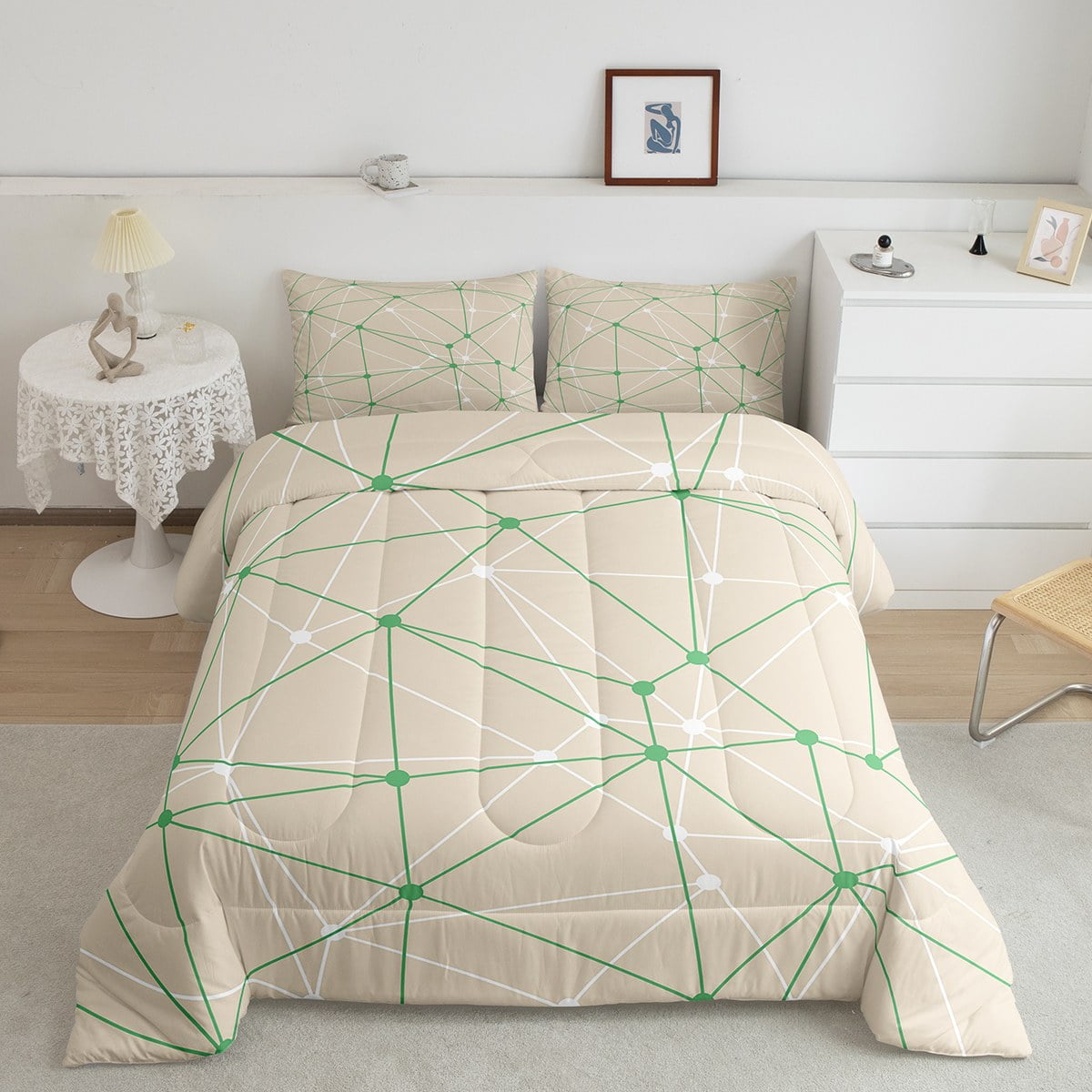 Geometric Bedding Comforter Sets Abstract Triangle Comforter Set ...