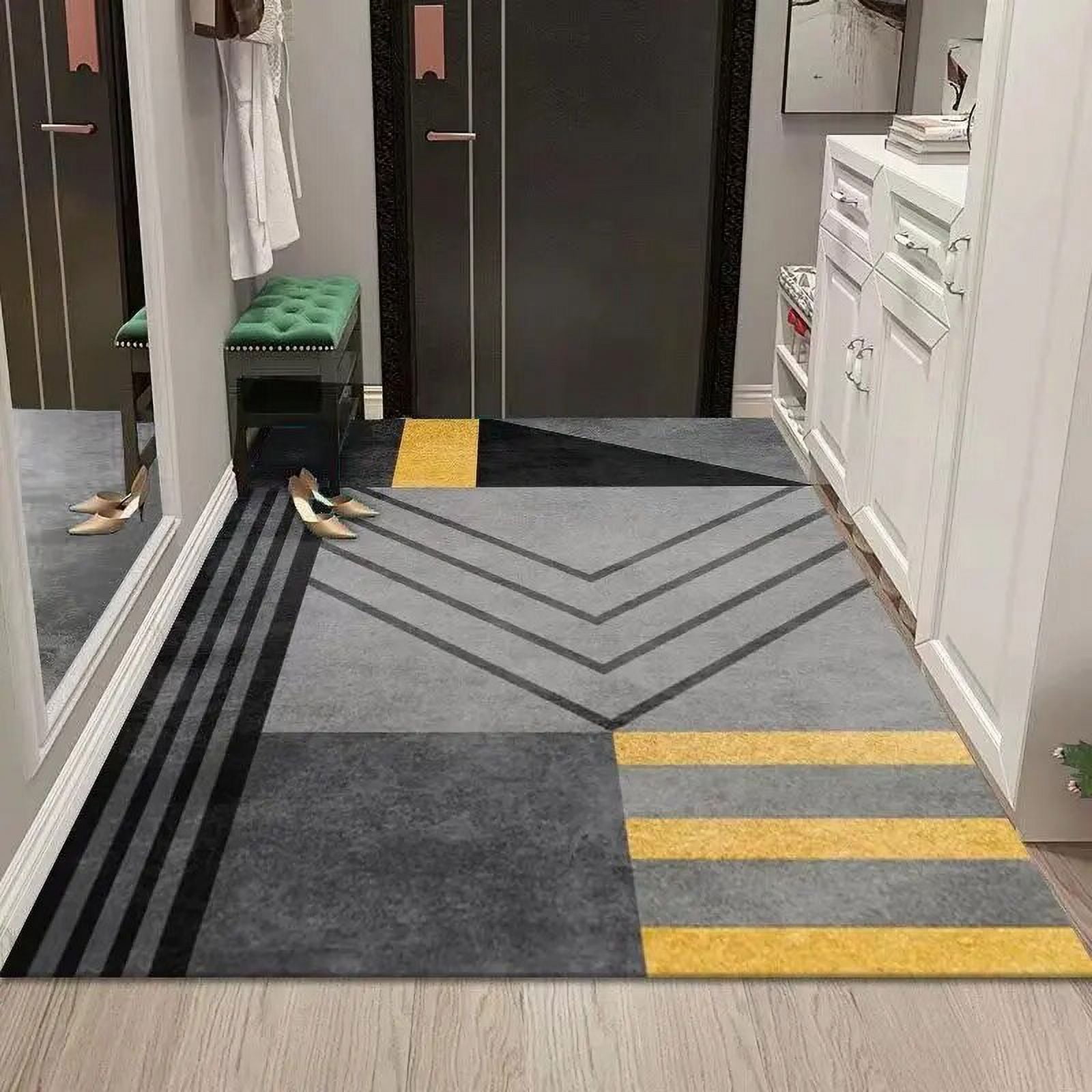 Geometric Black Entrance Door Mats Luxury Living Room Decoration ...