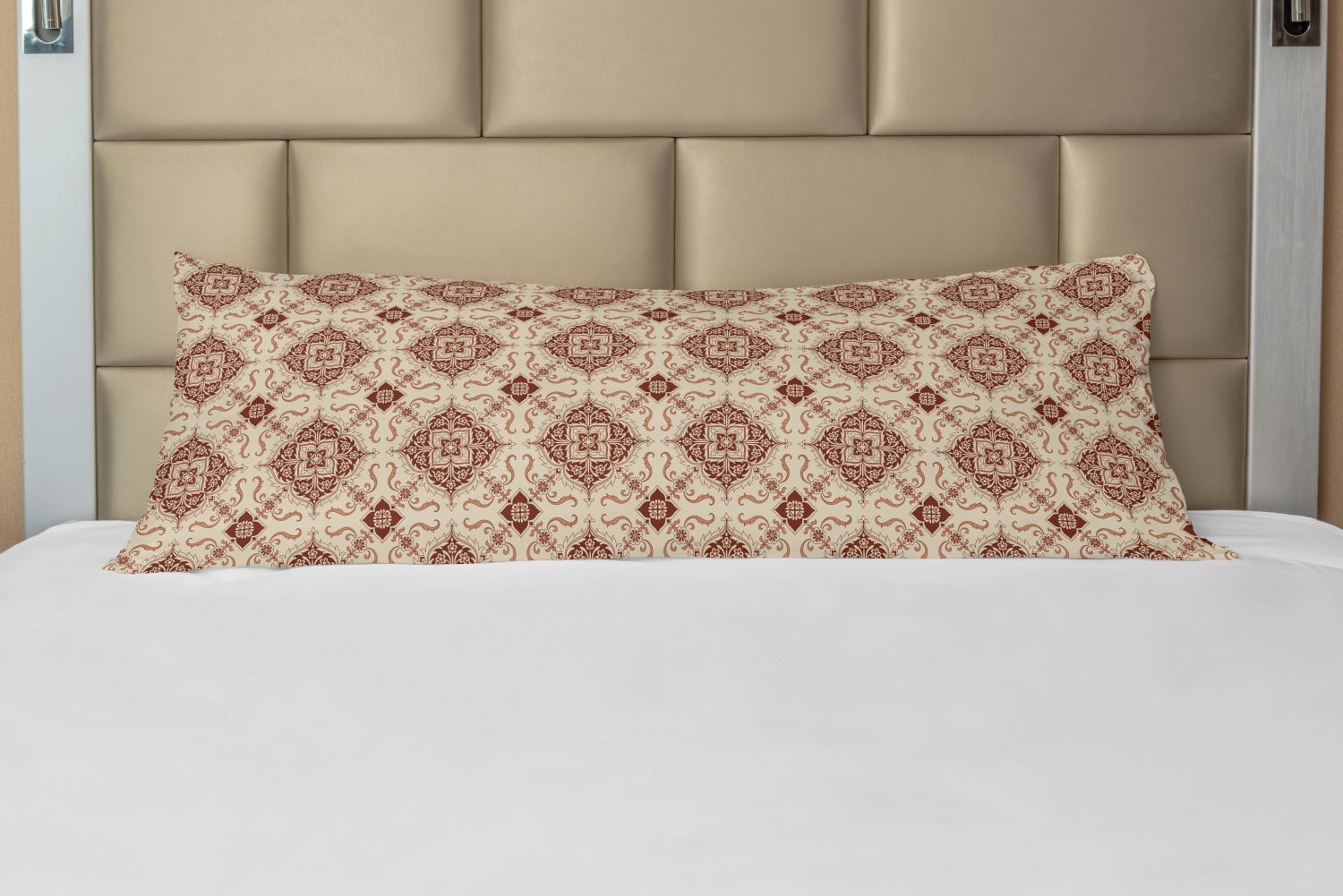 Geometric Body Pillow Case Cover with Zipper, Oriental Inspirations in ...