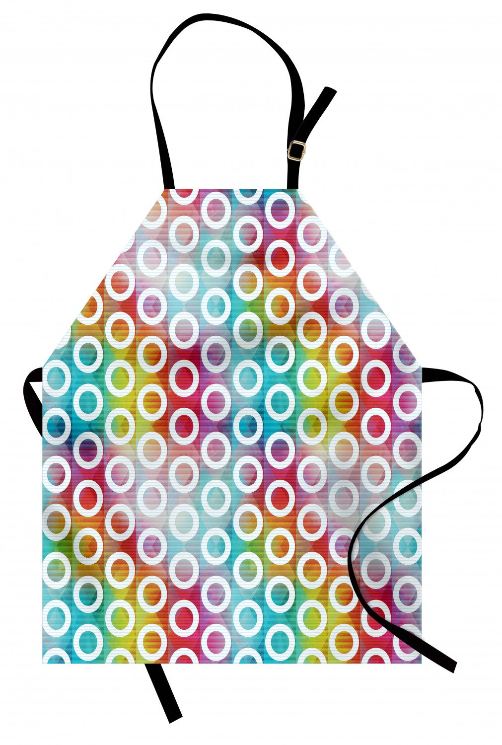 Geometric Circle Apron Digital Oval Bands on Vibrant Background Bubble ...
