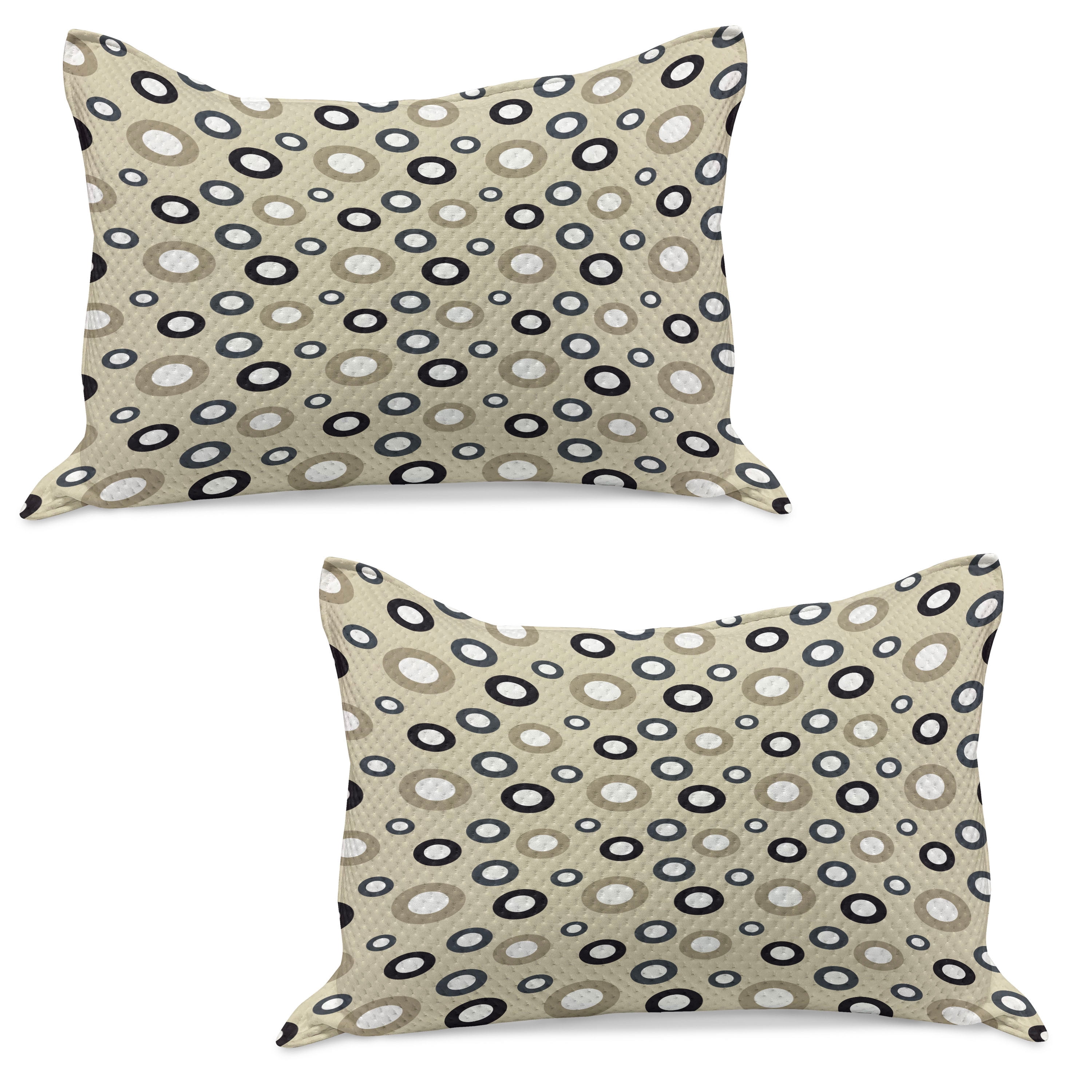 Geometric Circle Knitted Quilt Pillowcover Set of 2, Disc Shaped Curve ...