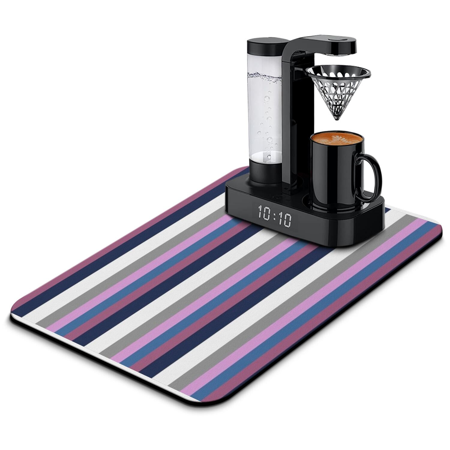Geometric Coffee Bar Mat Reusable Absorbent Mat for Coffee Machines ...