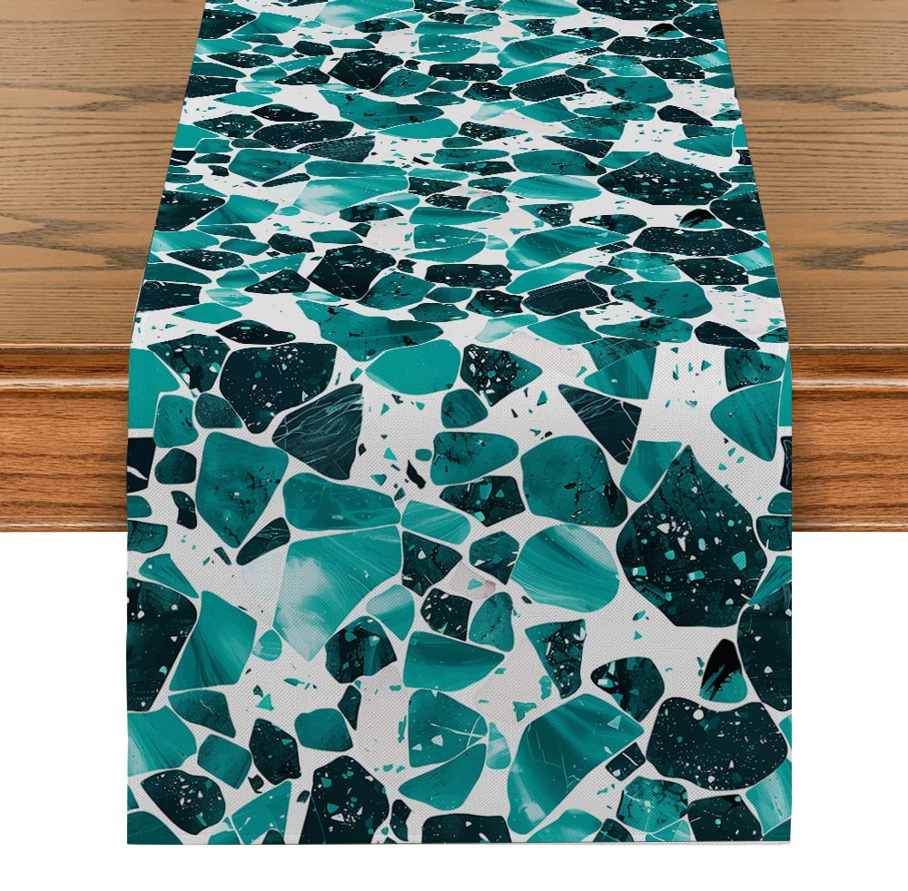 Geometric Color Table Runners Kitchen Table r Farmhouse Washable Dining ...