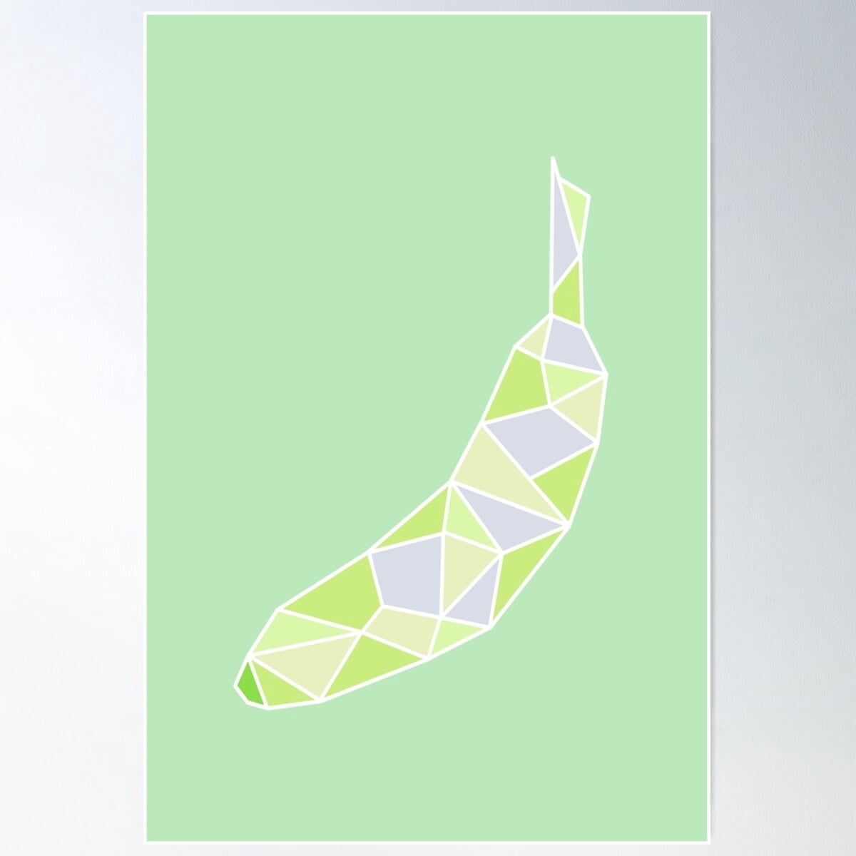 Geometric Colorful Banana Poster Wall Art, Modern Wall Decor For Living ...