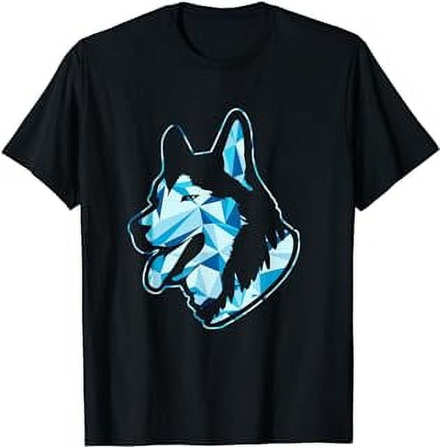 Geometric Cool Siberian Husky Shape Gift T-Shirt - Walmart.com