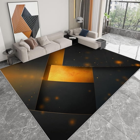 Geometric Cube Area Rugs, Geometric Cubes Triangles Carpet, Washable ...