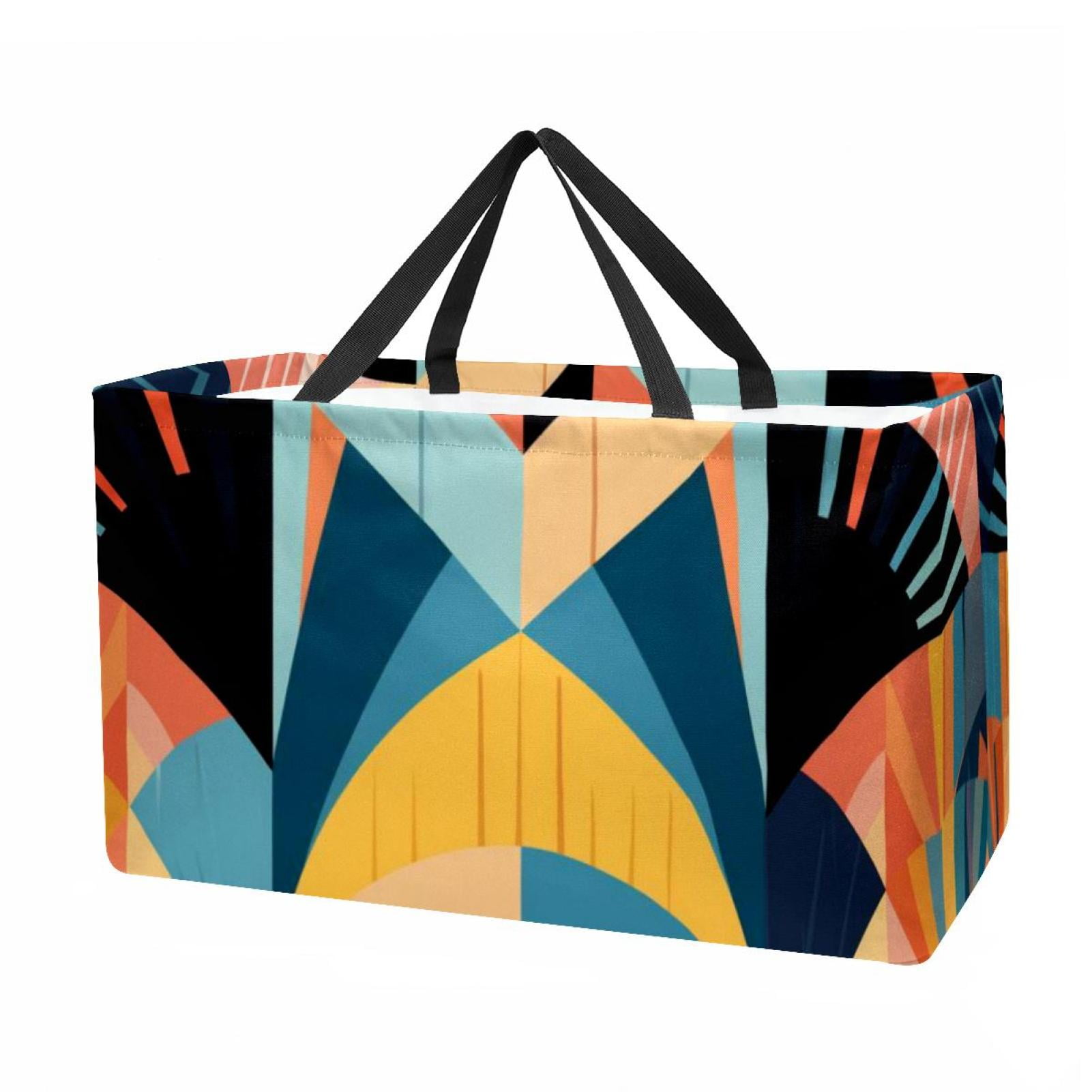 Geometric Cube Collapsible Oxford Cloth Storage Bin: Reusable, Foldable ...