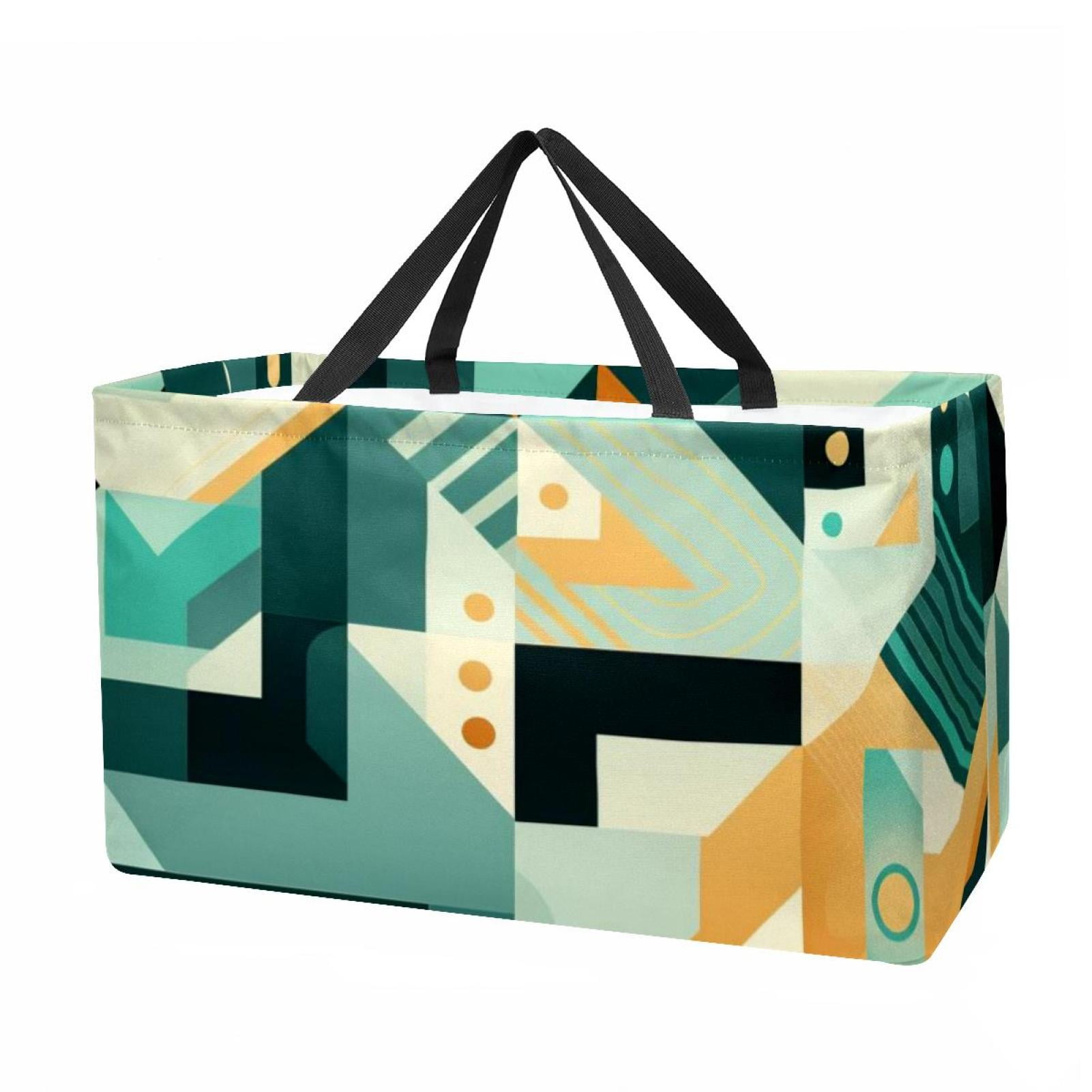 Geometric Cube Collapsible Oxford Cloth Storage Bin: Reusable, Foldable ...