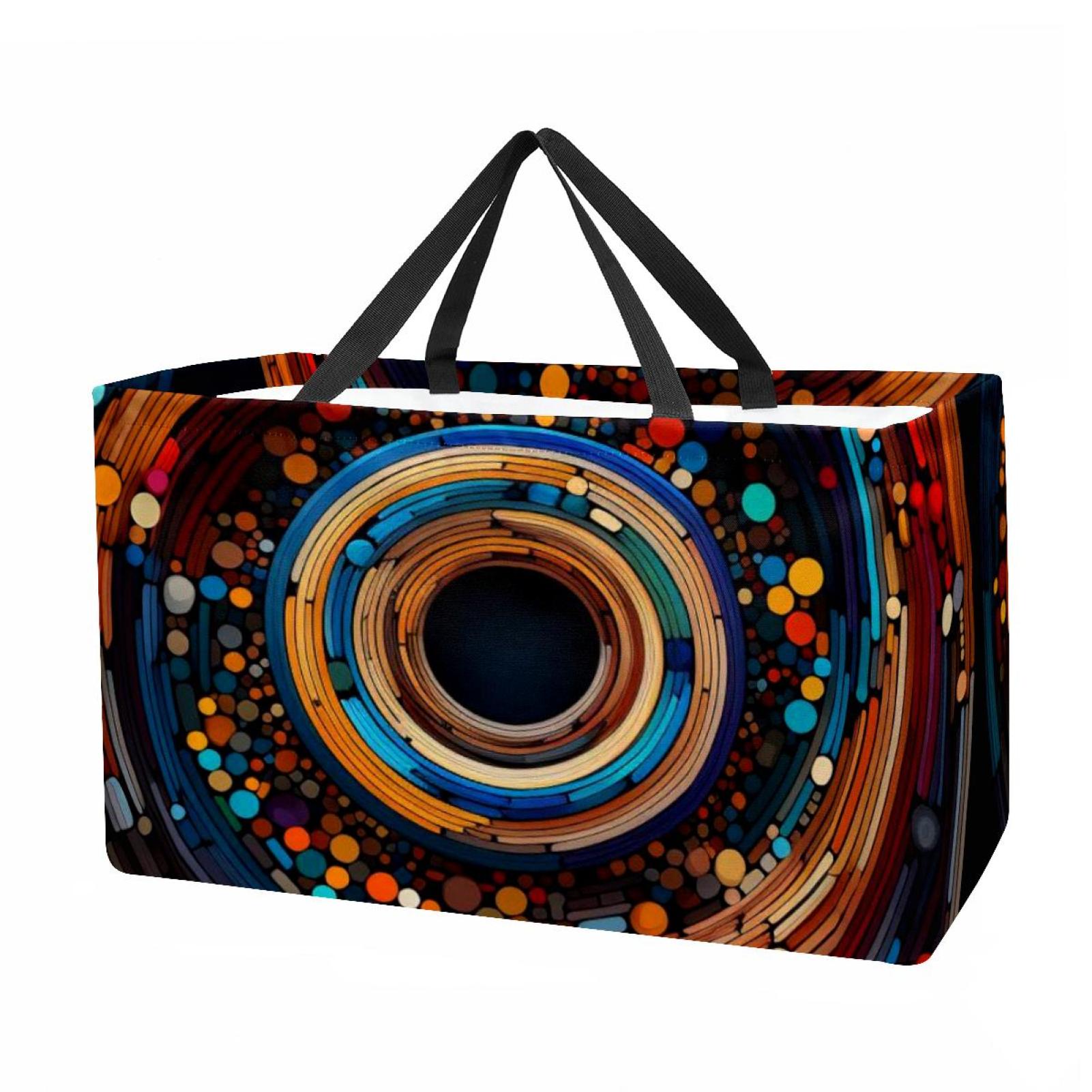 Geometric Cube Collapsible Oxford Cloth Storage Bin: Reusable, Foldable ...