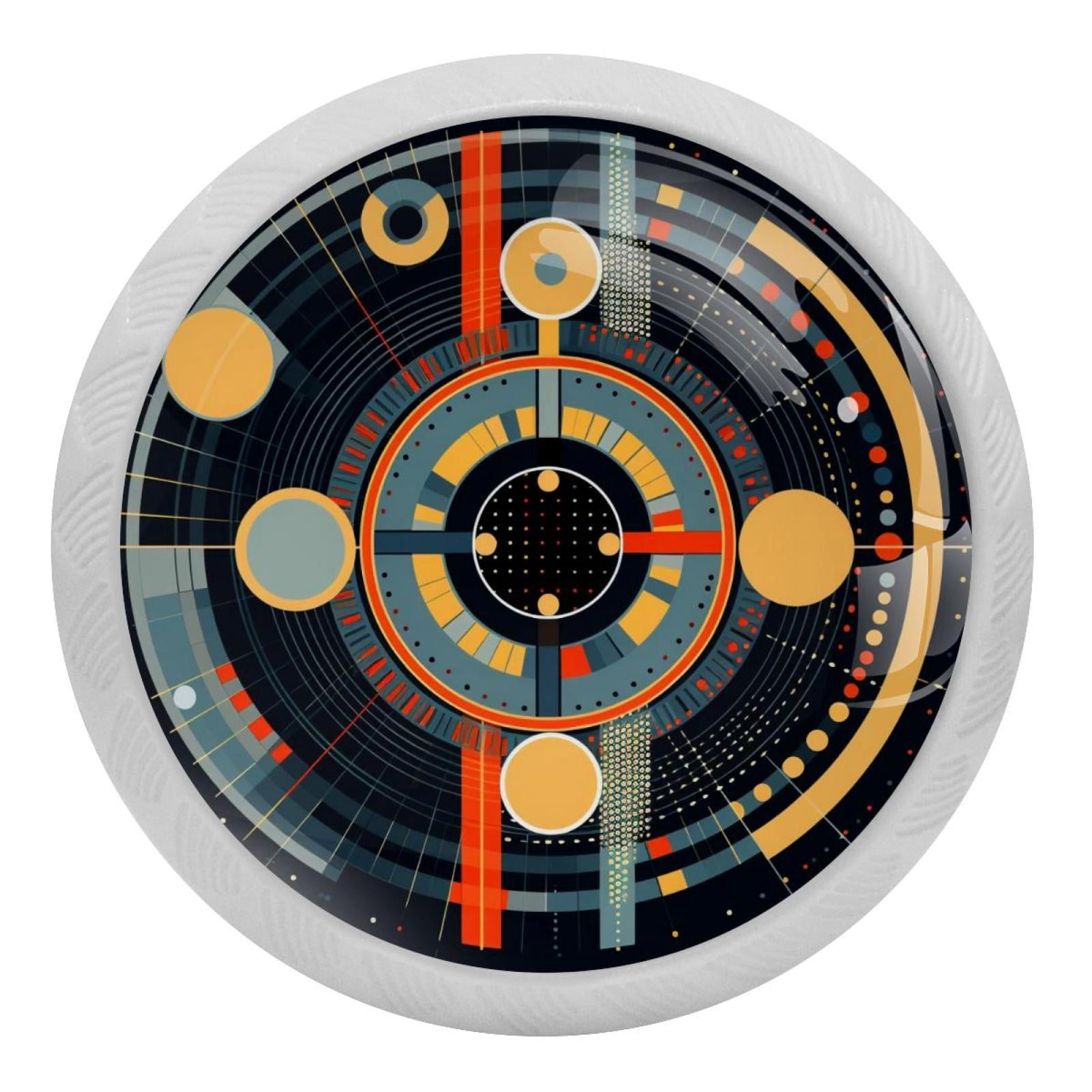 Geometric Cube Glow-in-the-Dark Round Cabinet Knobs - Fluorescent ...