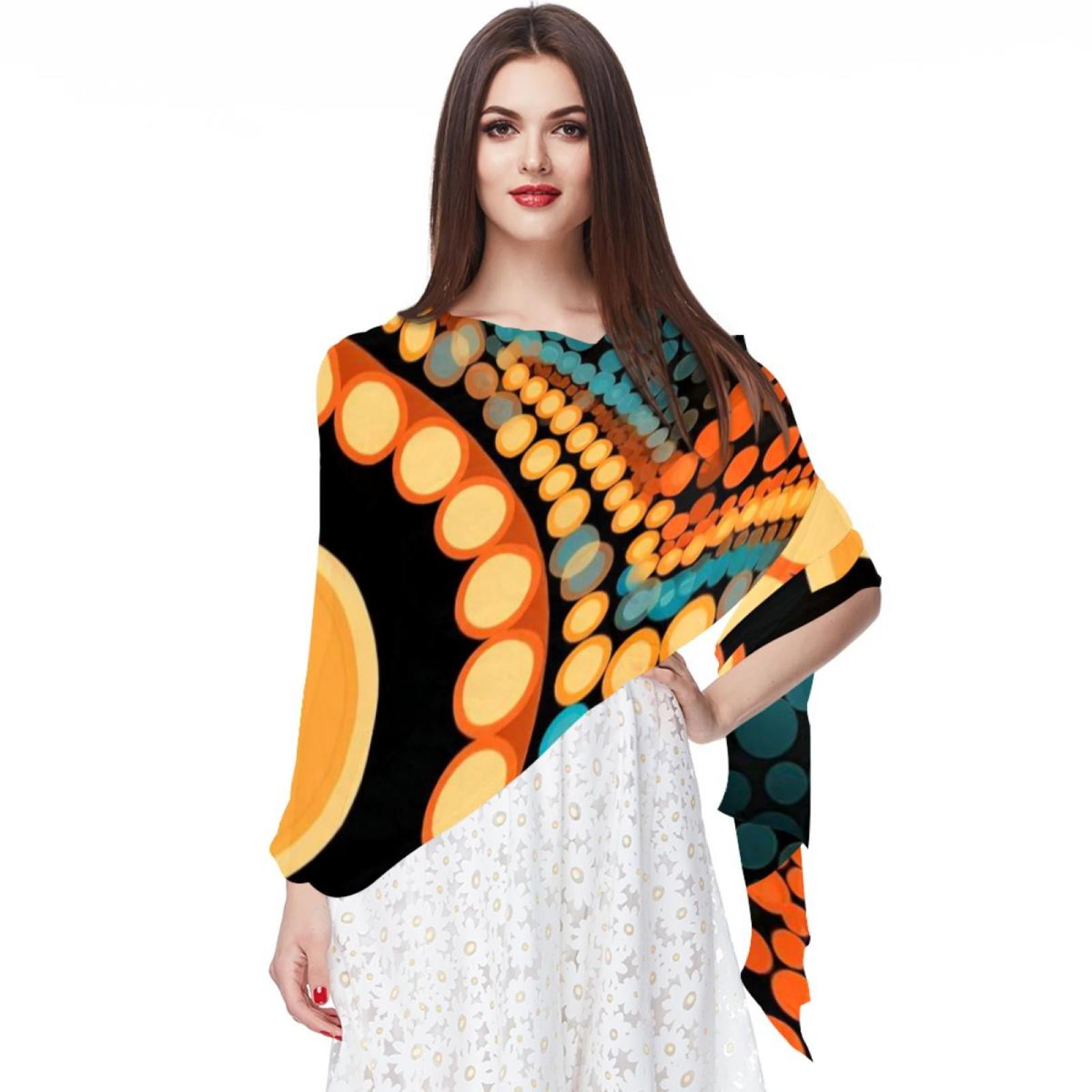 Geometric Cube Light and Breathable Chiffon Yarn Silk scarf for Women ...