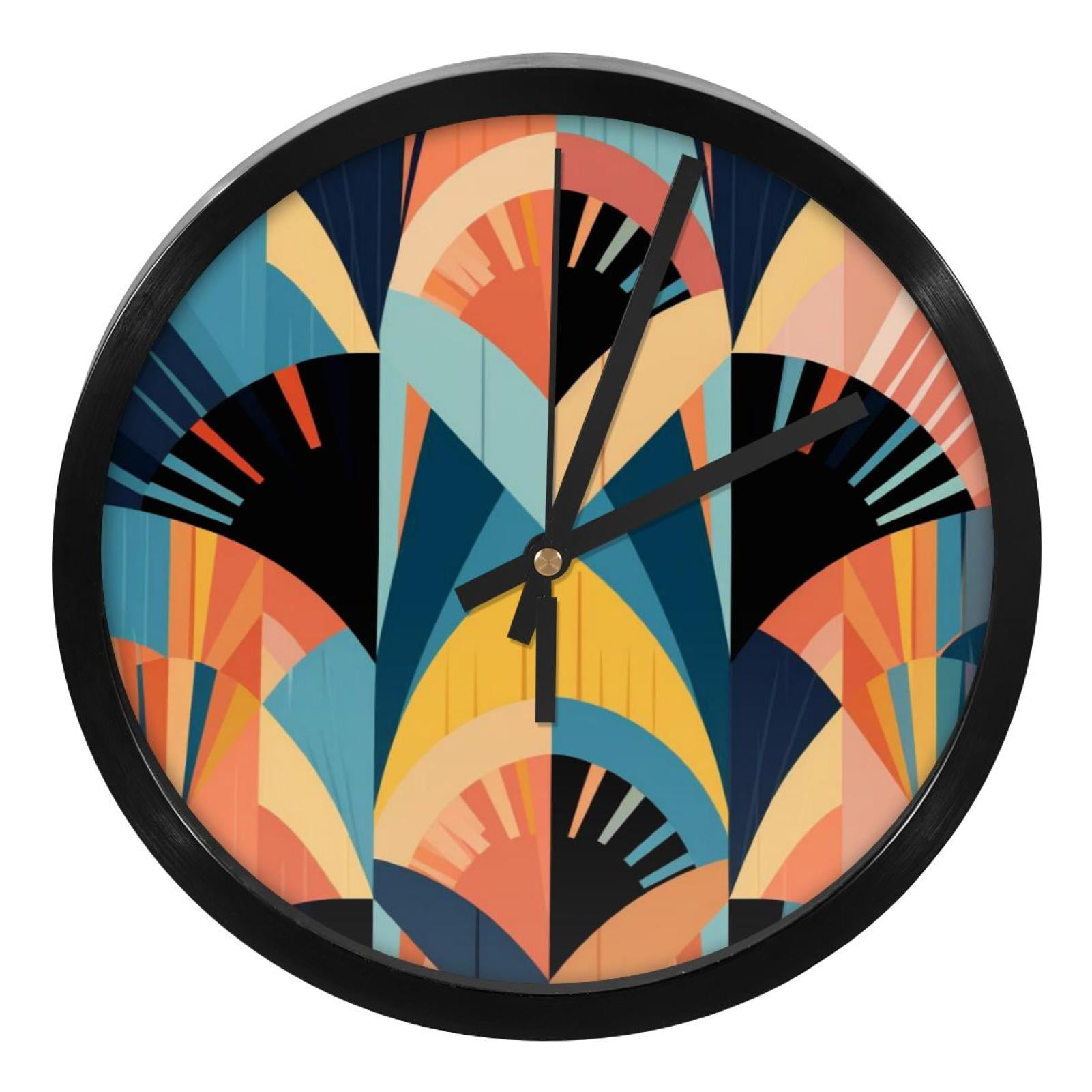 Geometric Cube Modern Wall Clock, 9.8 Inches, Silent Non-Ticking Round ...