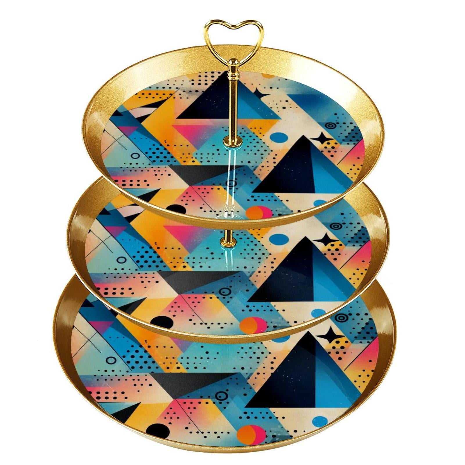 Geometric Cube Premium Plastic Discs Iron Pillars Dessert Table Decor ...