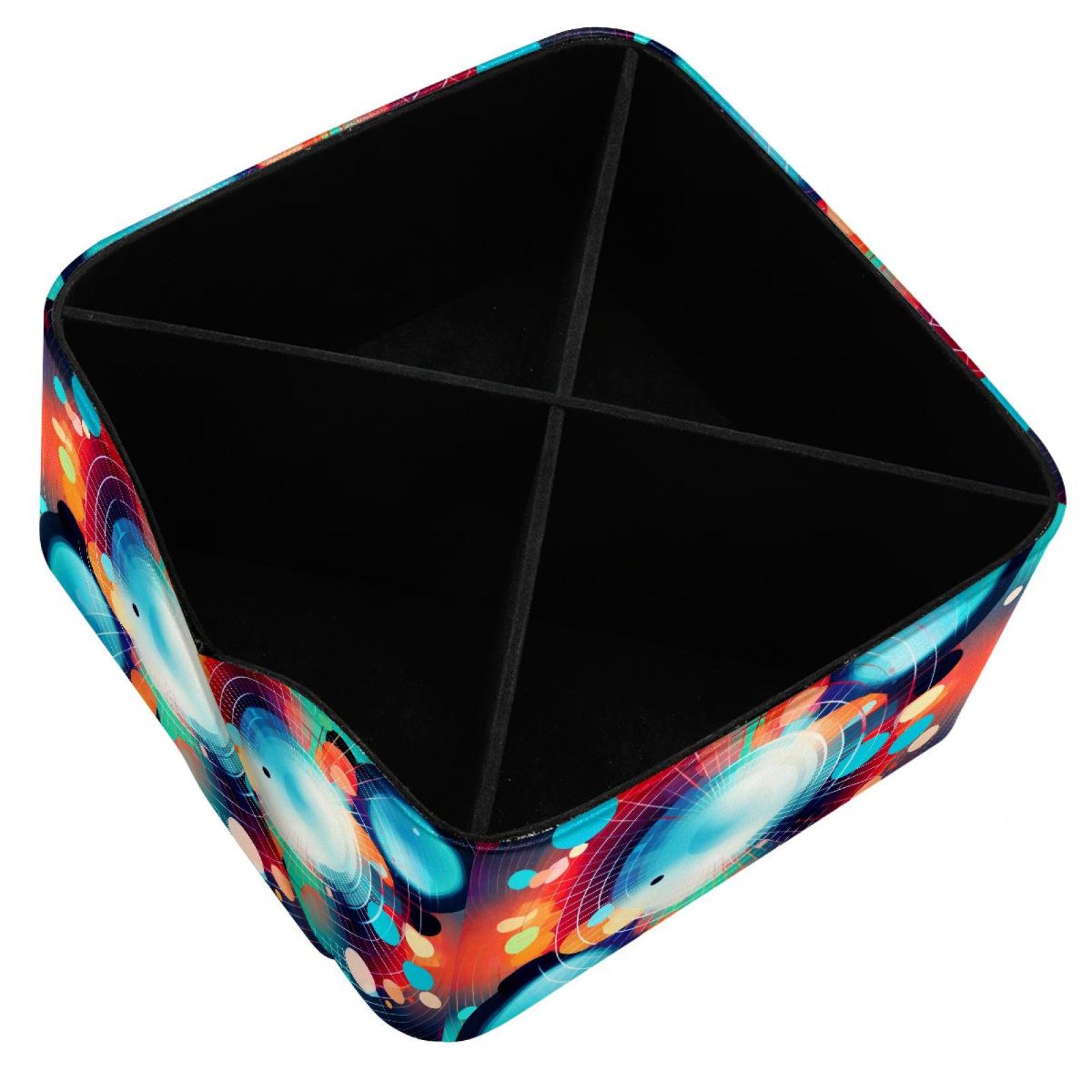 Geometric Cube Square Pencil Holder Organizer with 4 Compartments and ...