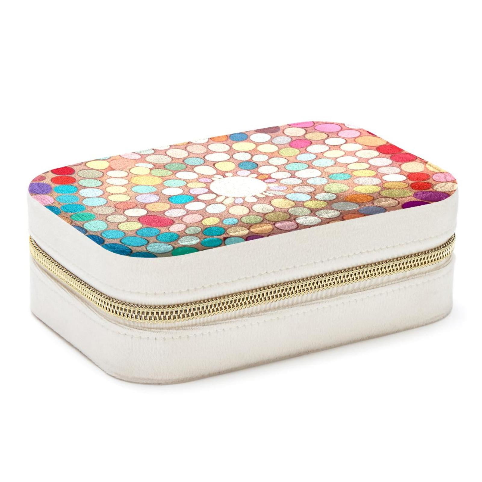 Geometric Cube Velvet Portable Jewelry Display Stand and Organizer with ...