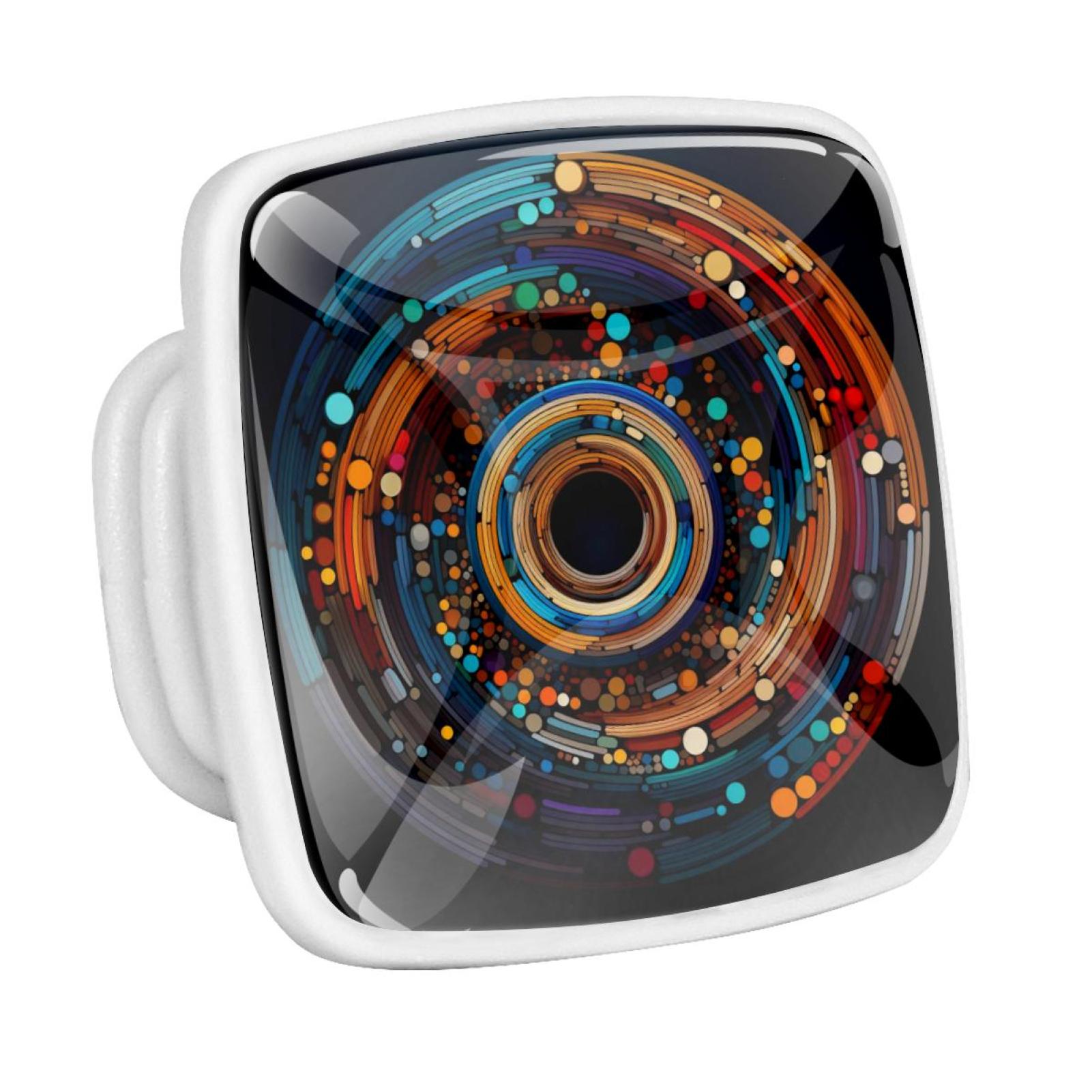 Geometric Cubic Math Fluorescent Drawer Pulls with Screws Square 4-Pack ...