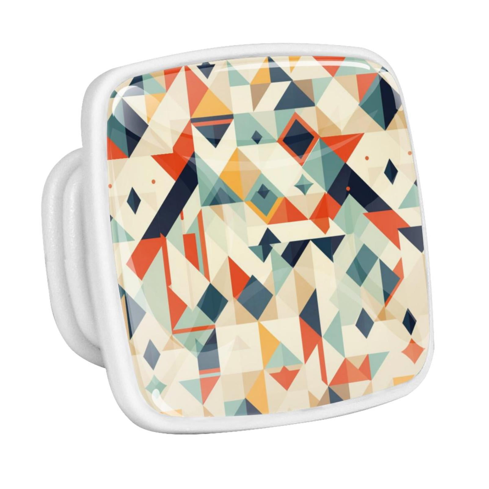 Geometric Cubic Math Fluorescent Drawer Pulls with Screws Square 4-Pack ...