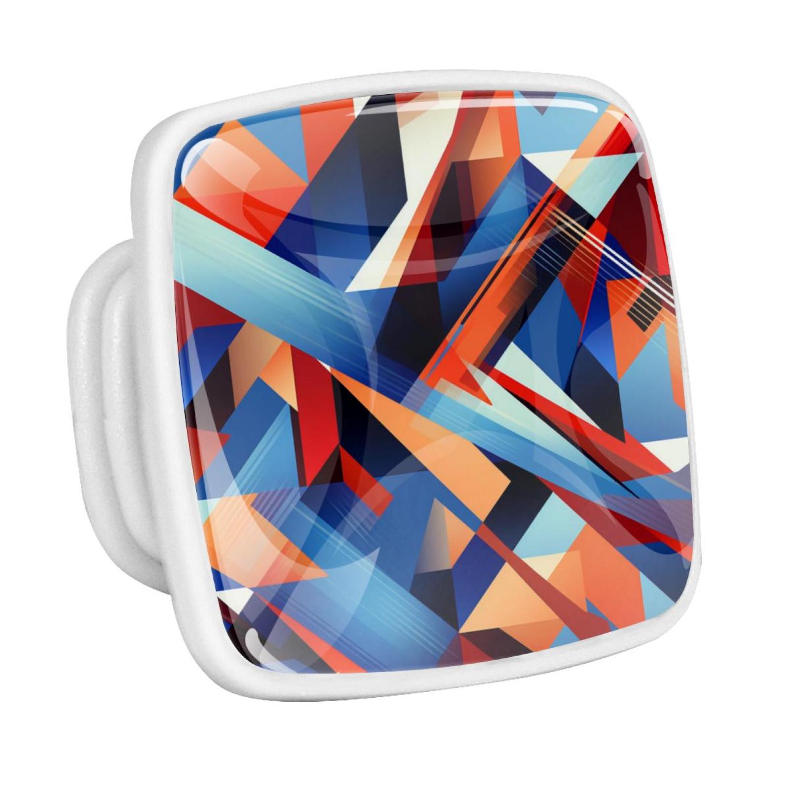 Geometric Cubic Math Fluorescent Drawer Pulls with Screws Square 4-Pack ...