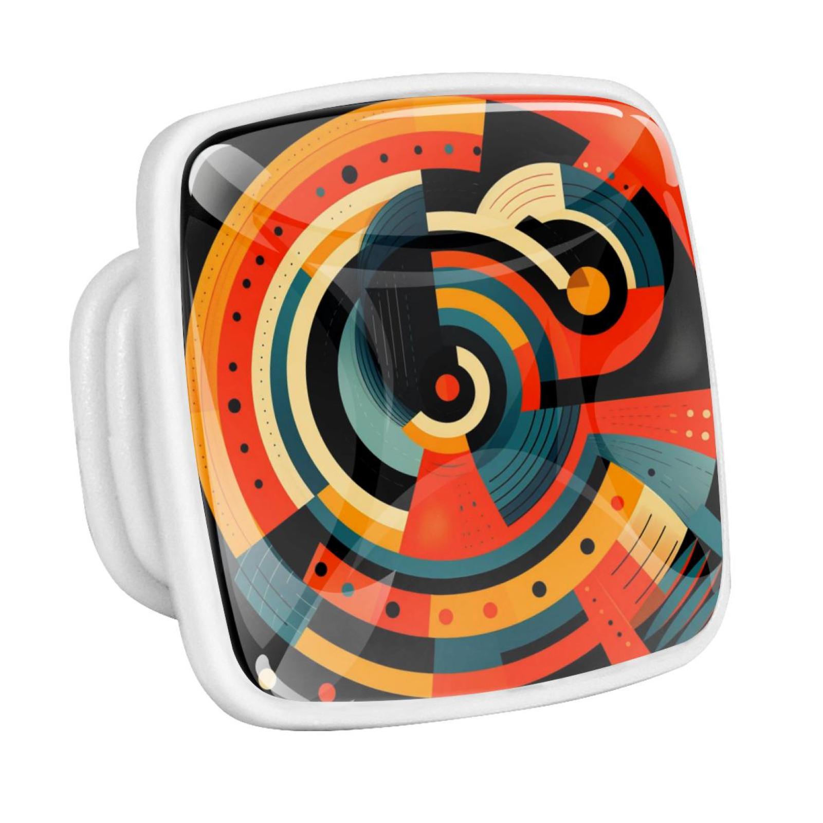 Geometric Cubic Math Fluorescent Drawer Pulls with Screws Square 4-Pack ...