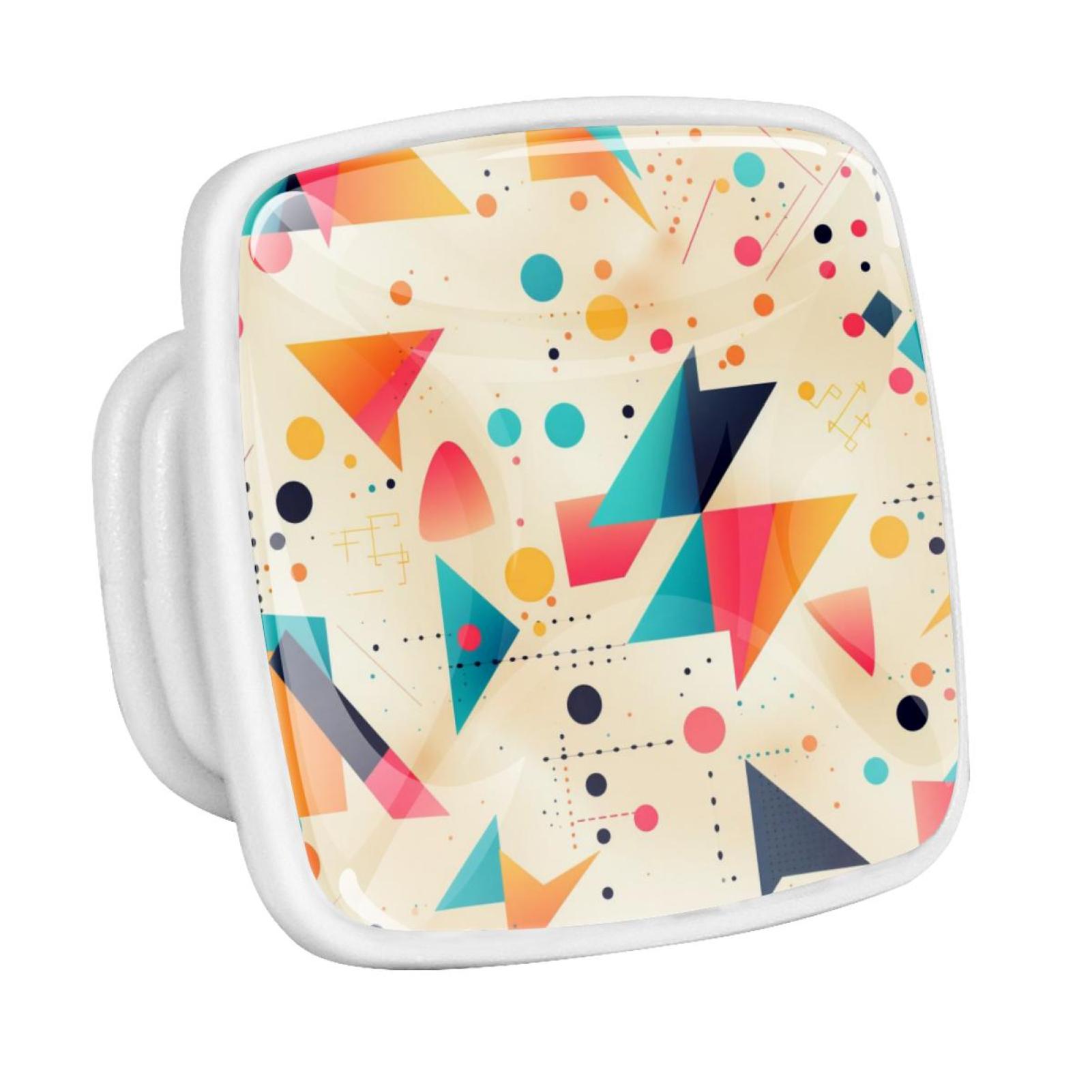 Geometric Cubic Math Fluorescent Drawer Pulls with Screws Square 4-Pack ...