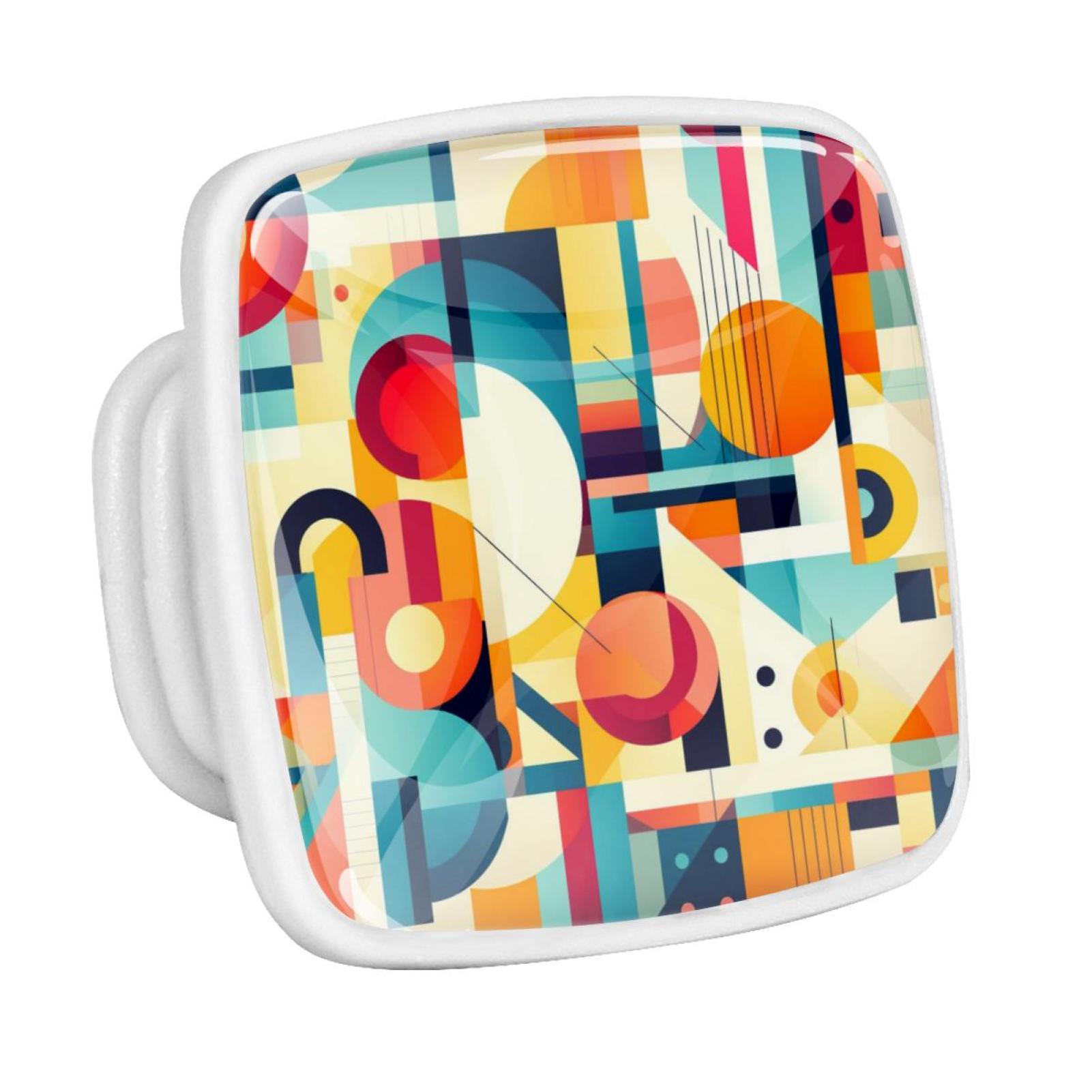 Geometric Cubic Math Fluorescent Drawer Pulls with Screws Square 4-Pack ...