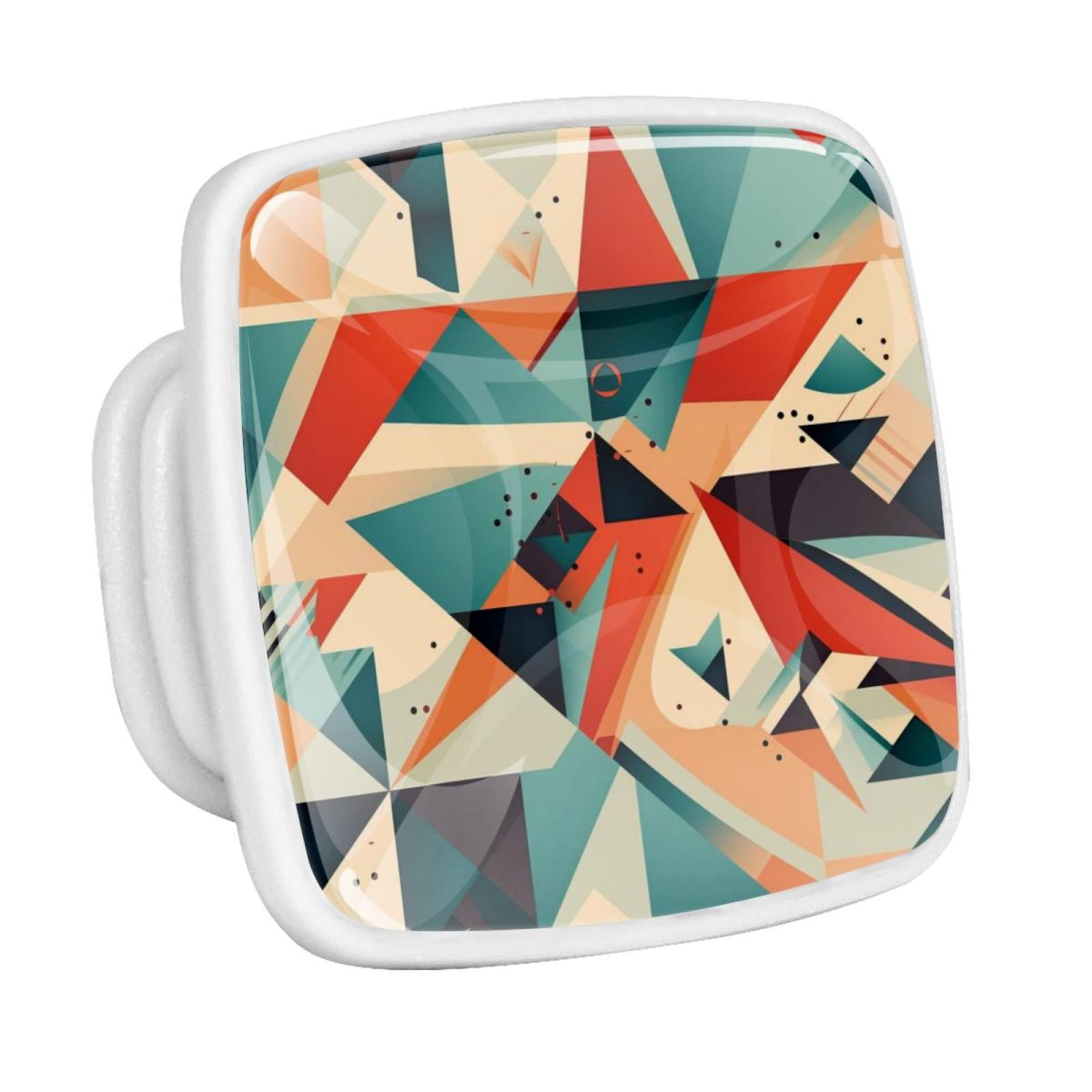 Geometric Cubic Math Fluorescent Drawer Pulls with Screws Square 4-Pack ...