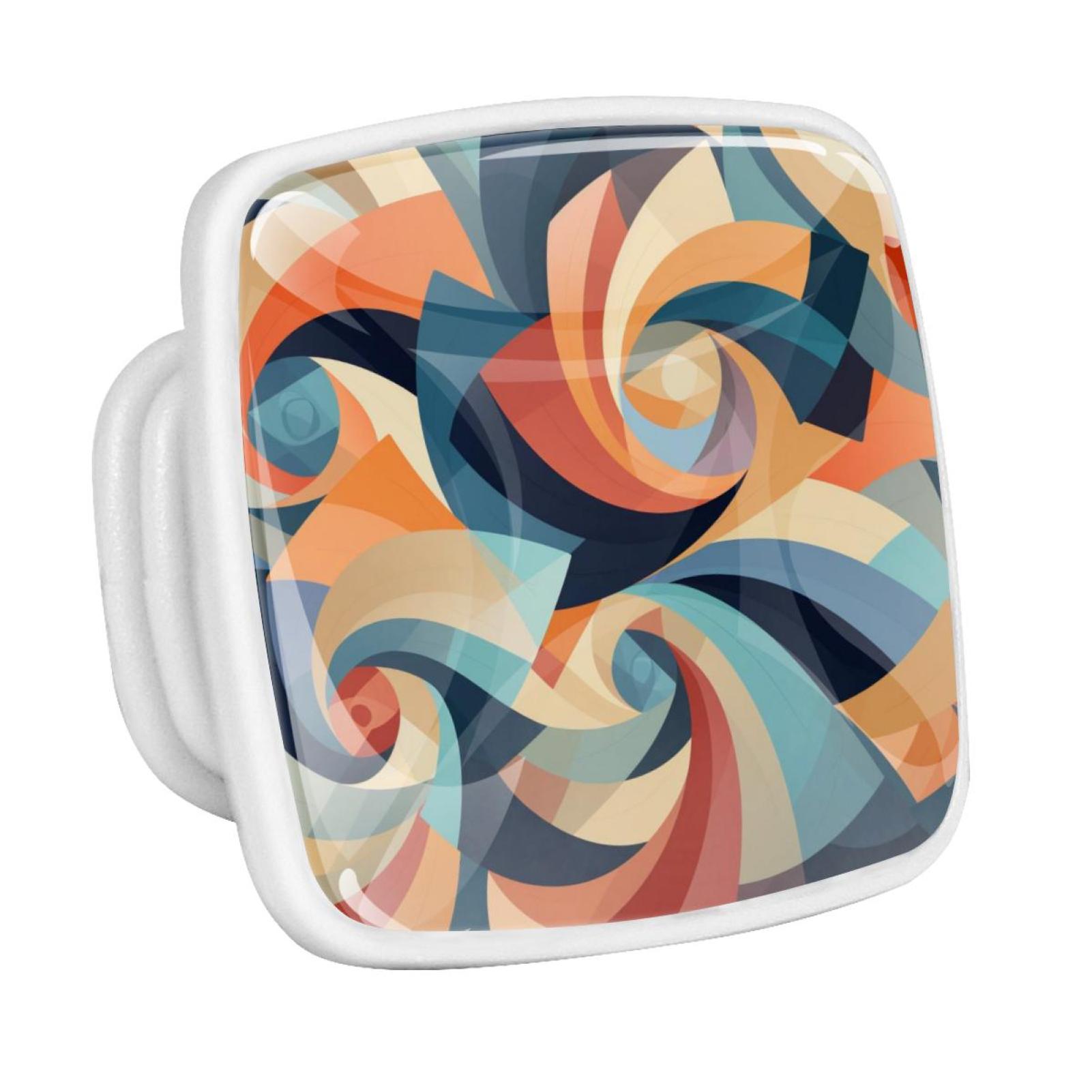 Geometric Cubic Math Fluorescent Drawer Pulls with Screws Square 4-Pack ...