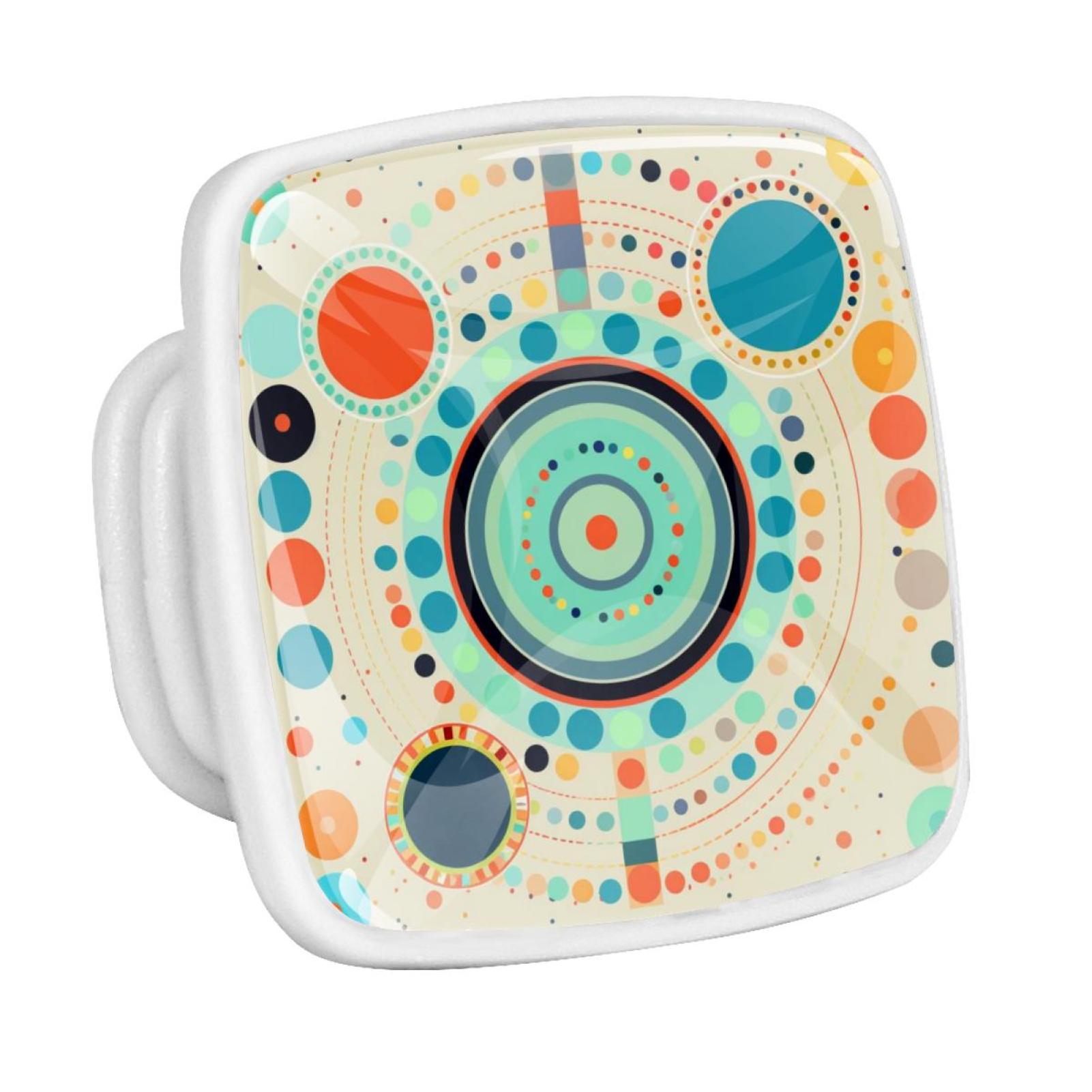 Geometric Cubic Math Fluorescent Drawer Pulls with Screws Square 4-Pack ...