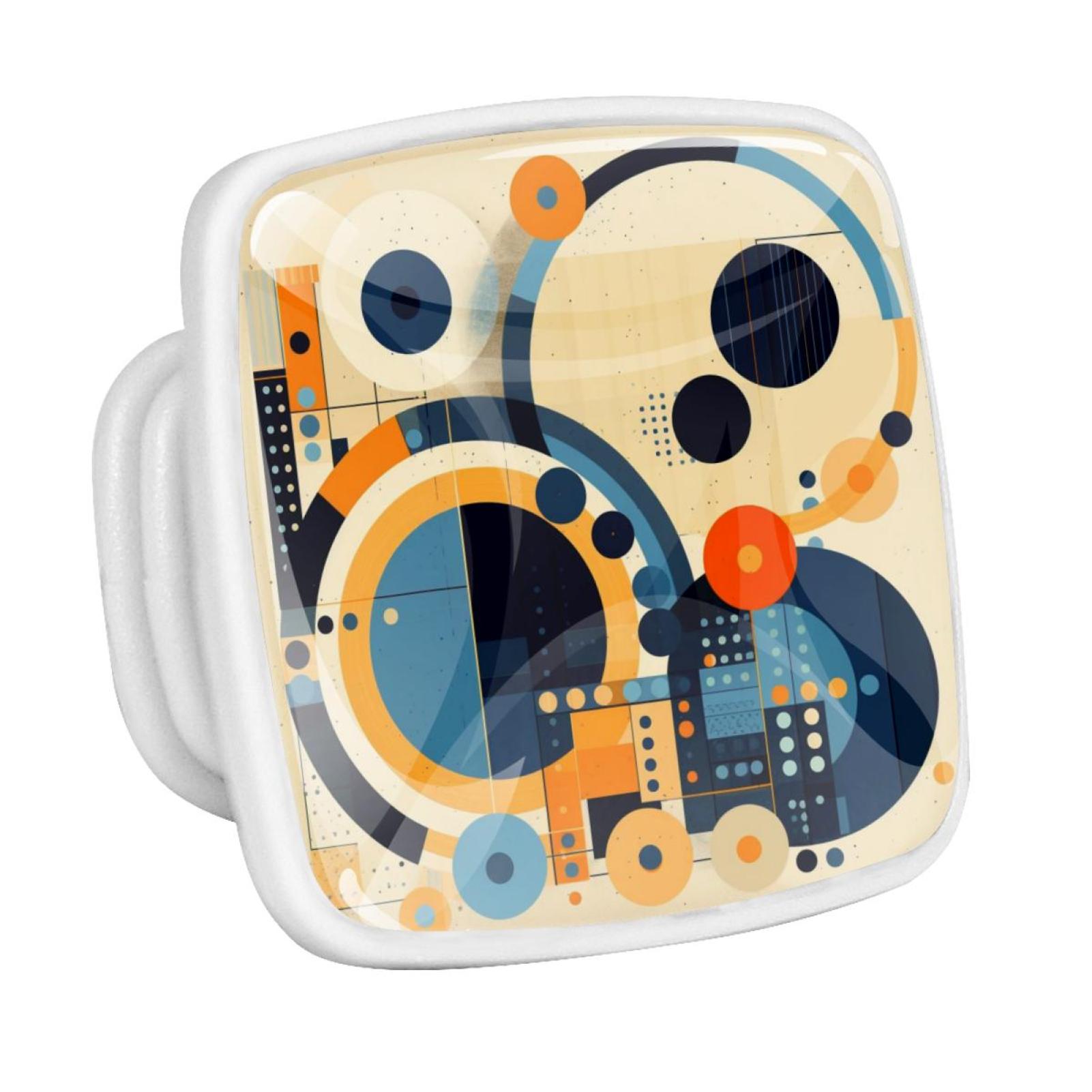 Geometric Cubic Math Fluorescent Drawer Pulls with Screws Square 4-Pack ...