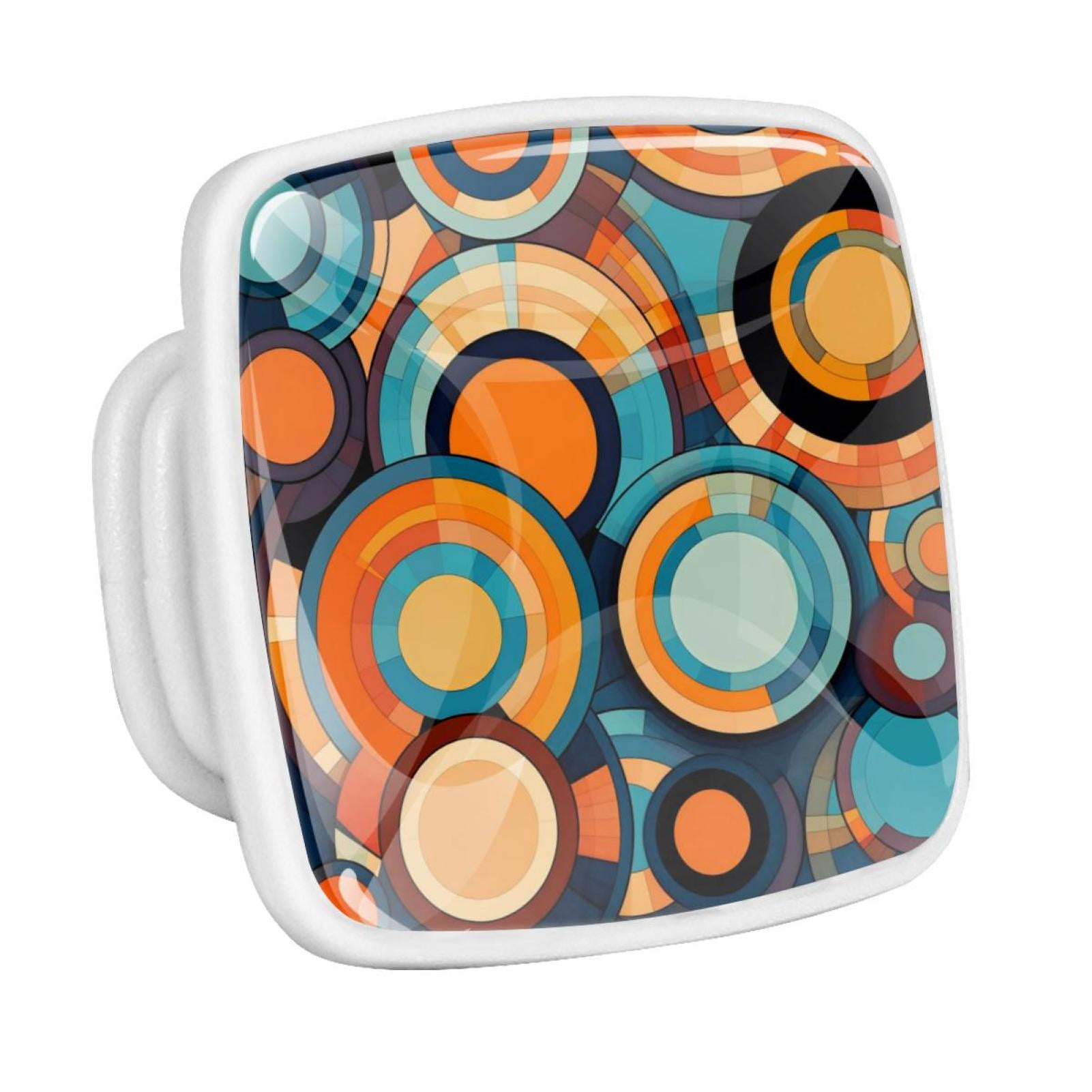 Geometric Cubic Math Fluorescent Drawer Pulls with Screws Square 4-Pack ...