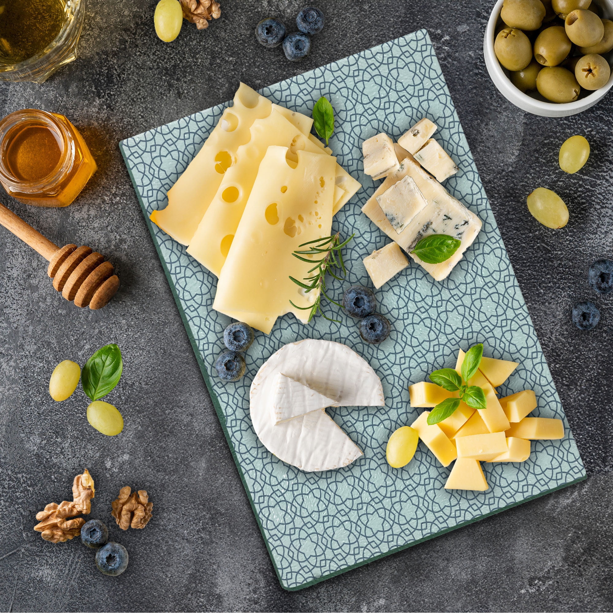 Geometric Cutting Board, Asanoha Pattern with Intertwined Lines ...