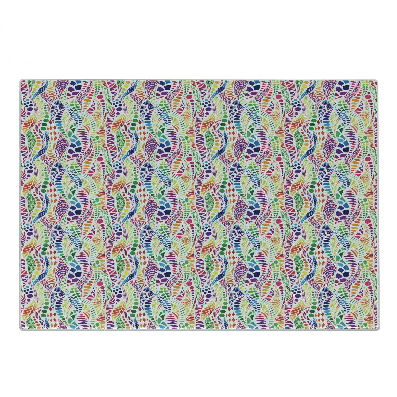 Geometric Cutting Board, Mixed Mosaic Vivid Nature Inspired Girls ...