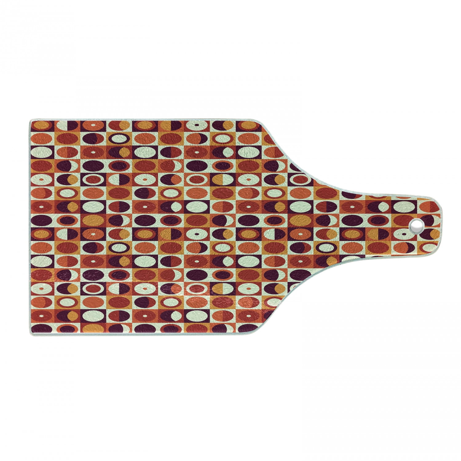 Geometric Cutting Board, Vintage Sixties Circles with Squares Disc ...
