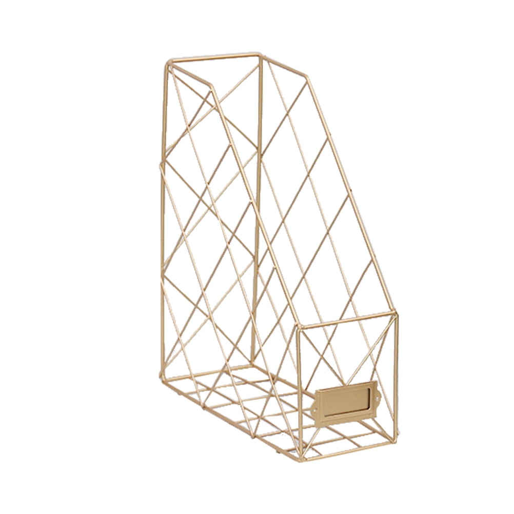 Geometric Desk Bookcase Office Supplies Desktop Storage Box Folder Rack ...