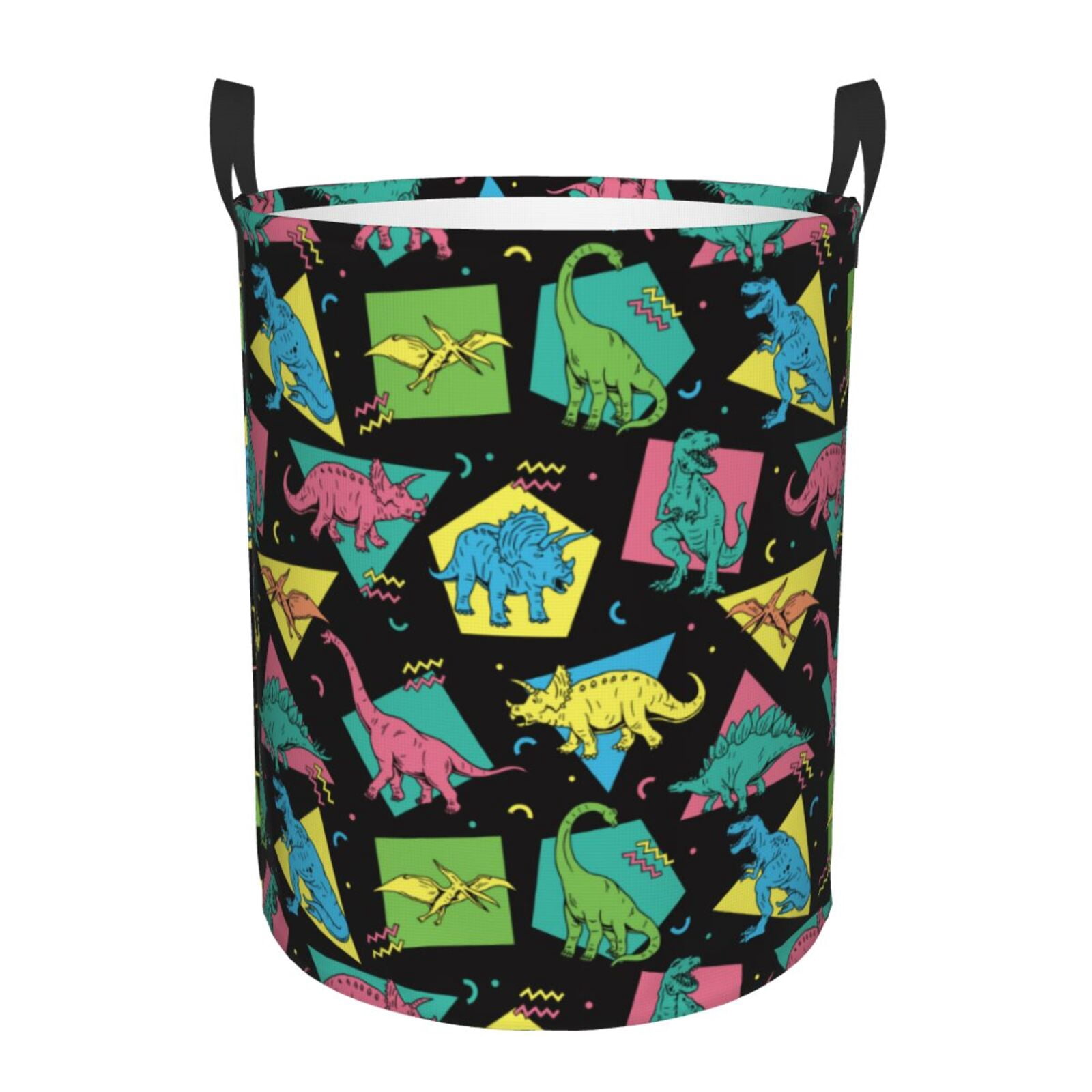Geometric Dinosaur Laundry Basket, Laundry Hamper Waterproof Laundry ...
