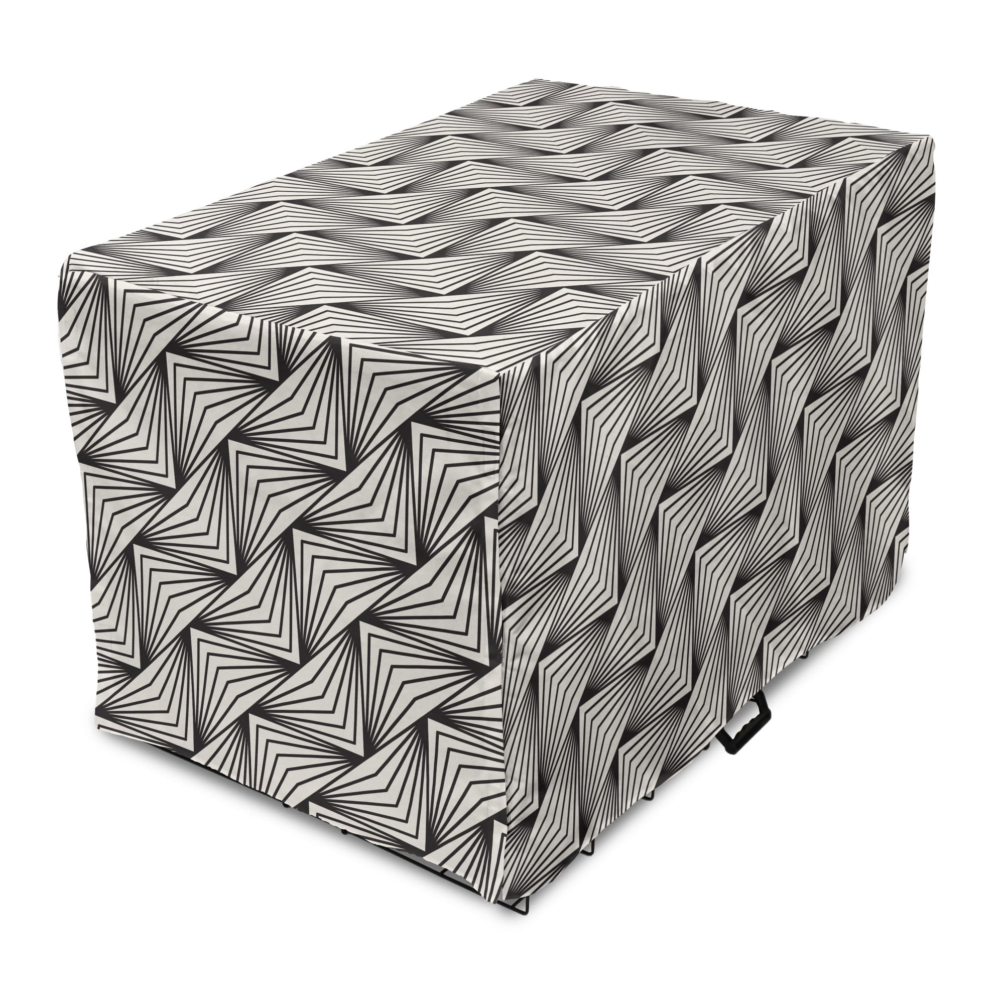 Geometric Dog Crate Cover, Repeating Triangular Shapes in Geometric ...