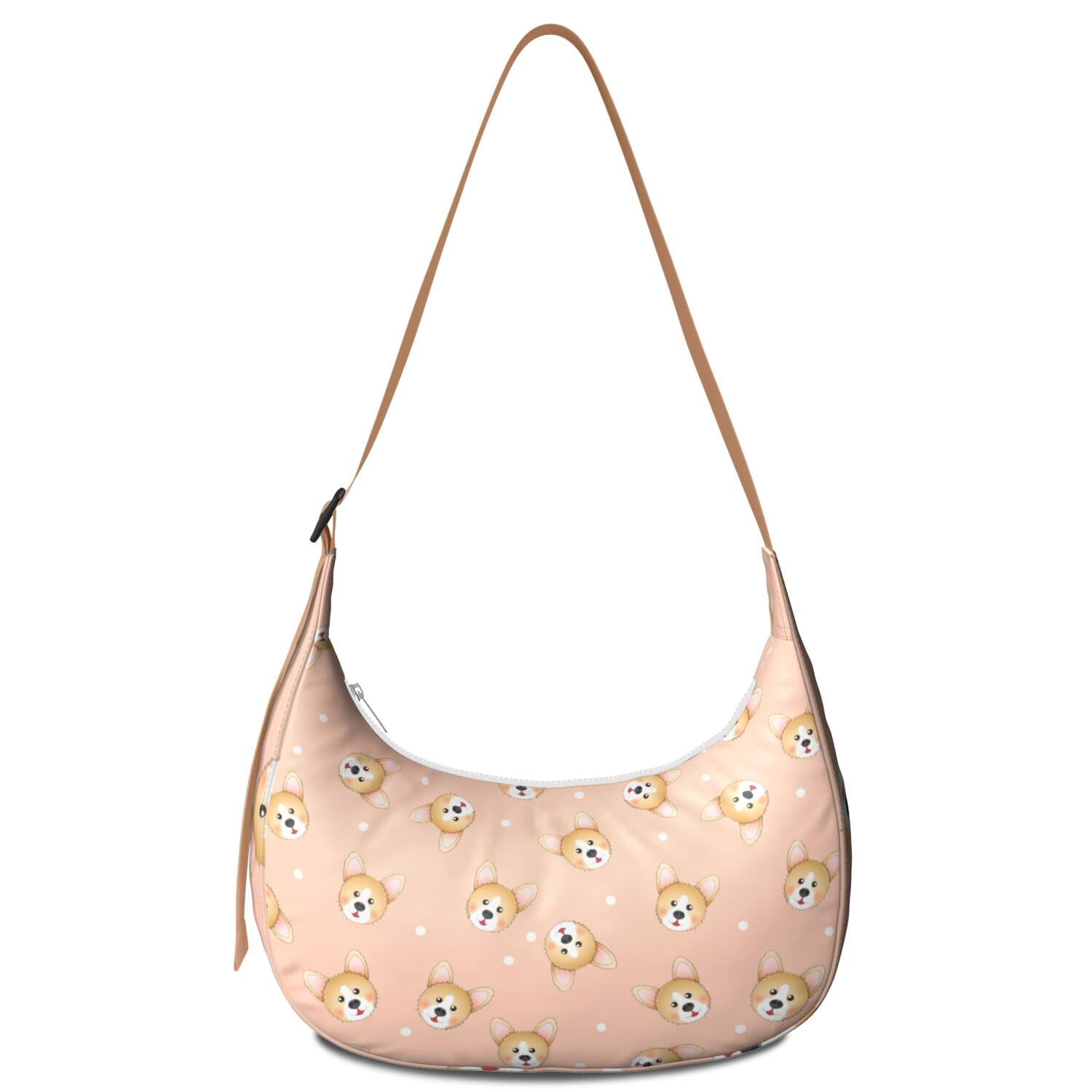 Geometric Dog Print Crossbody Bag – Artistic Canine Pattern, Adjustable ...