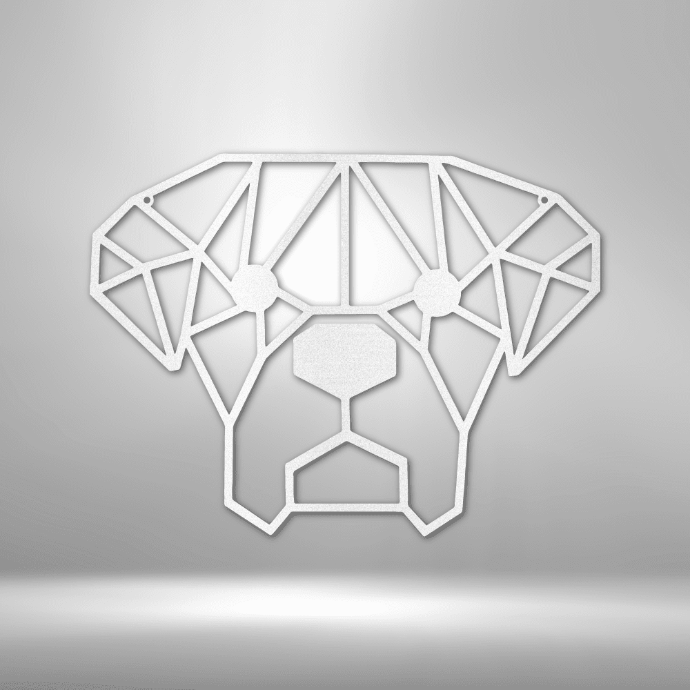Geometric Dog Steel Sign Laser Cut Powder Coated Home & Office Metal ...