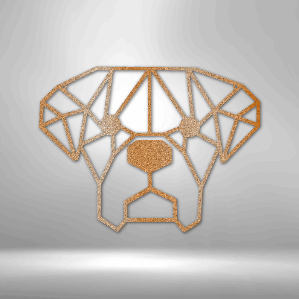 Geometric Dog Steel Sign Laser Cut Powder Coated Home & Office Metal ...