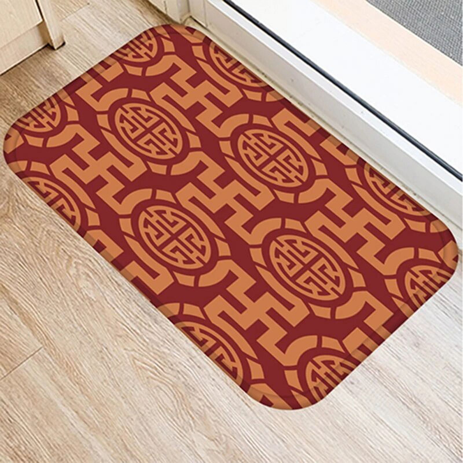 Geometric Door Mat Carpet Anti-slip Floor Decor Flowers Bathroom ...