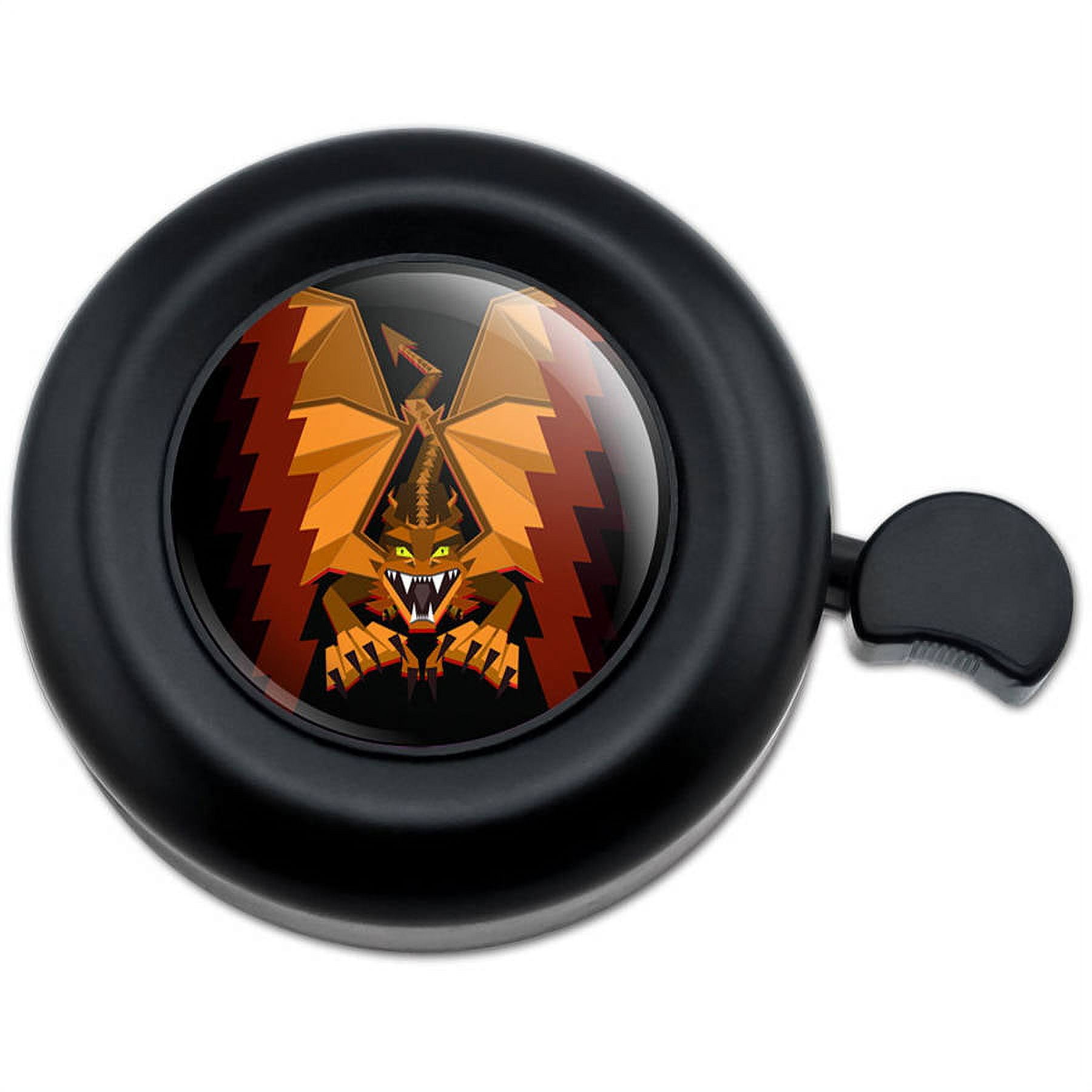 Geometric Dragon Orange Black Fantasy Bicycle Handlebar Bike Bell ...
