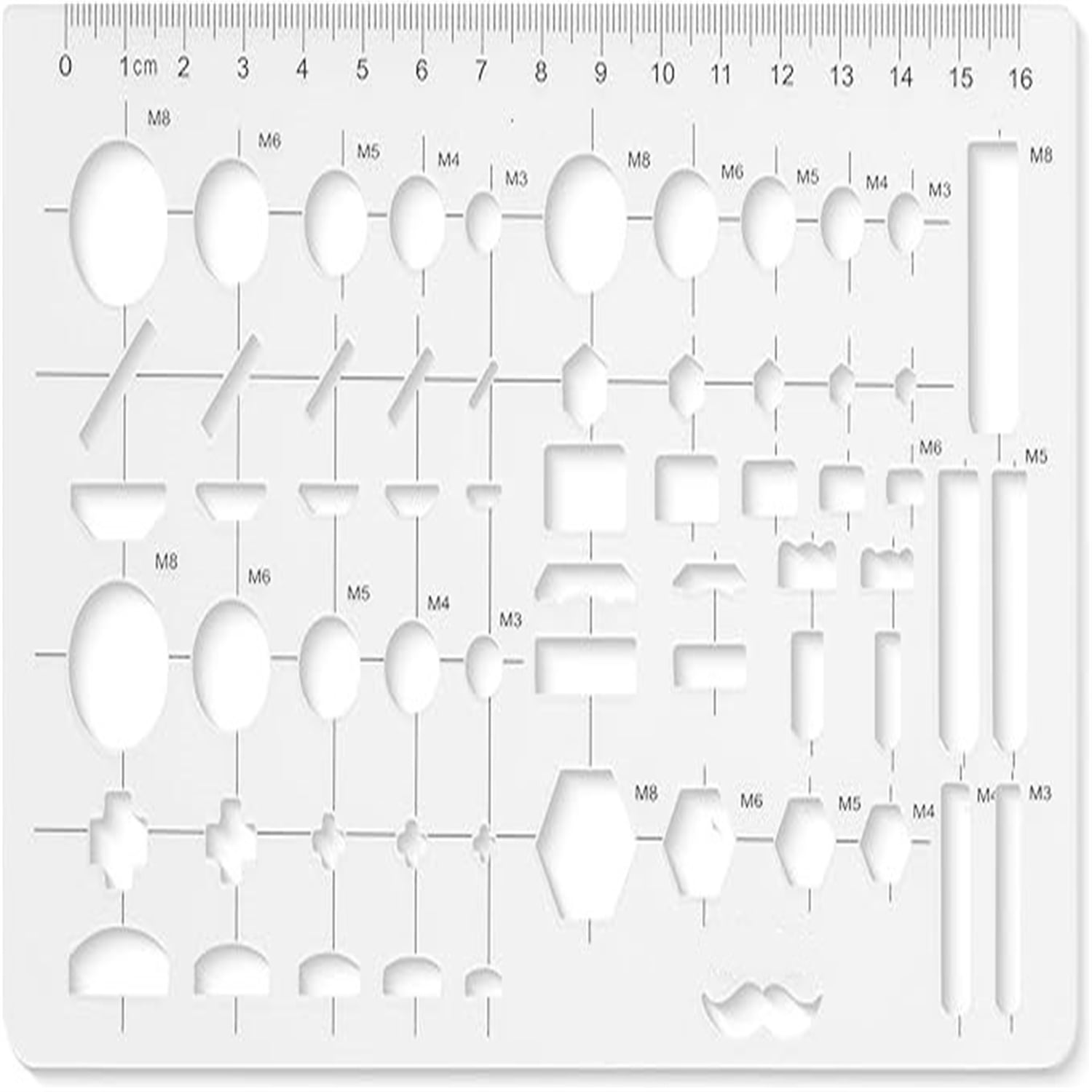 Geometric Drawing Template, Plastic Template, Shape Stencils, Geometric ...