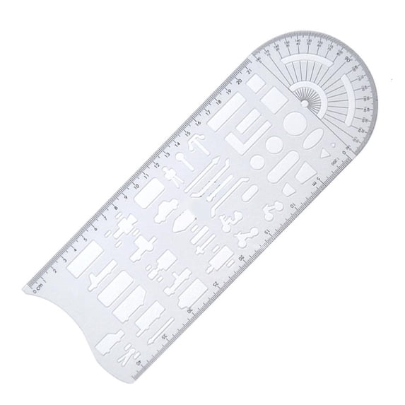 Geometric Drawing Templates Drawing Stencils Measuring Ruler Accident ...