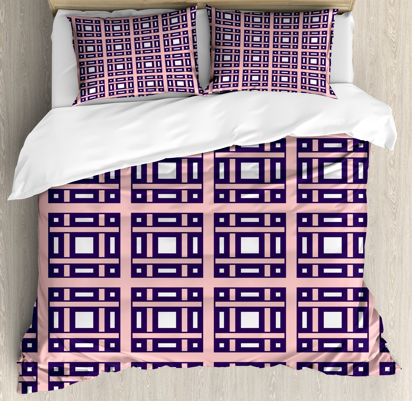 Geometric Duvet Cover Set, Large and Small Squares and Rectangles ...