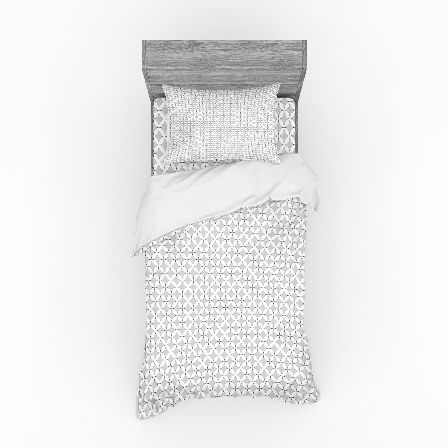 Geometric Duvet Cover Set, Modern Repeating Rounds with Hatched Motifs ...