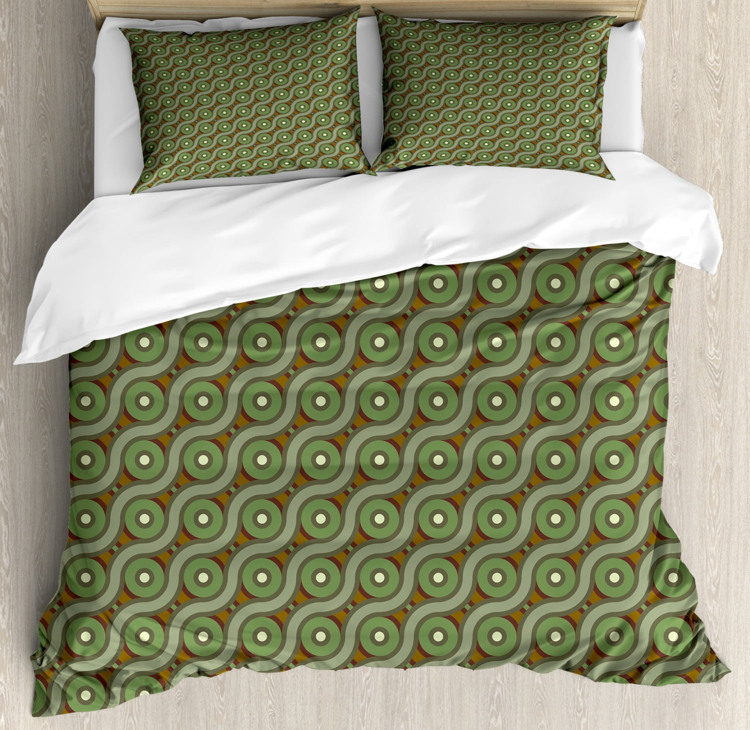 Geometric Duvet Cover Set Queen Size, Abstract Crisscrossing Wavy ...