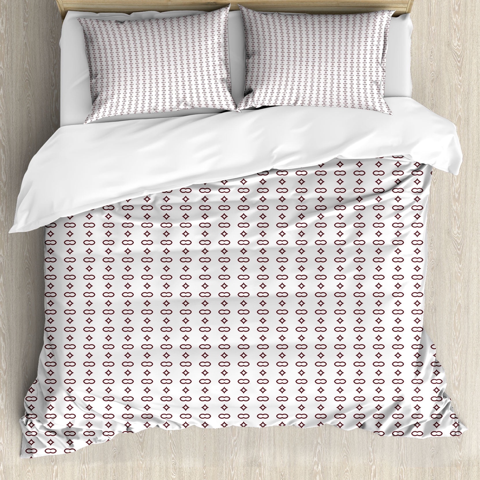 Geometric Duvet Cover Set, Starry Small Rhombuses and Twin Circles ...