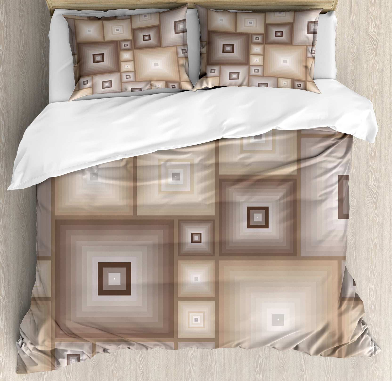 Geometric Duvet Cover Set, Various Cubic and Square Form Pattern Design ...